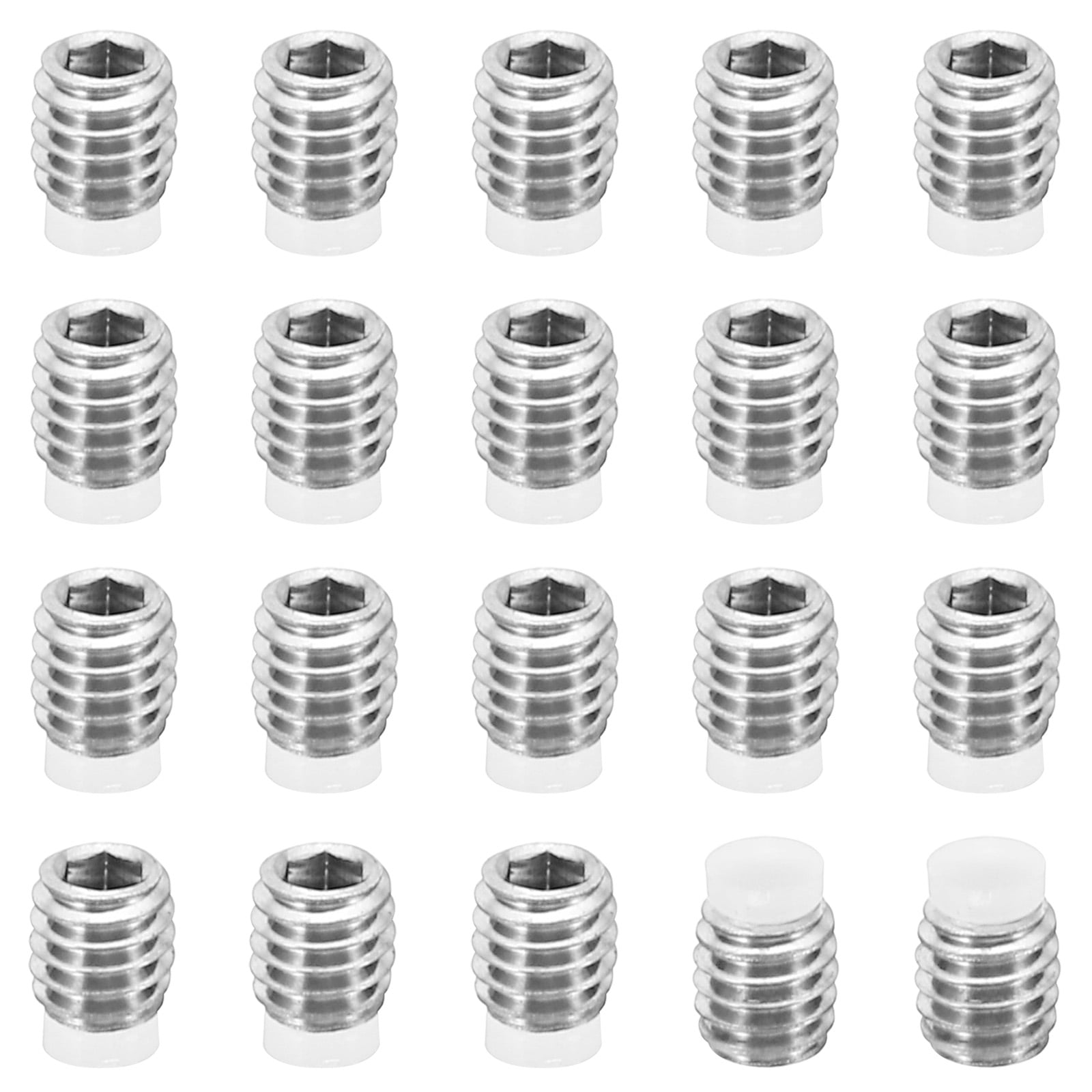 Uxcell M4x4mm Nylon Tip Grub Screw Hex Socket Head Cup Point Anti Slip ...