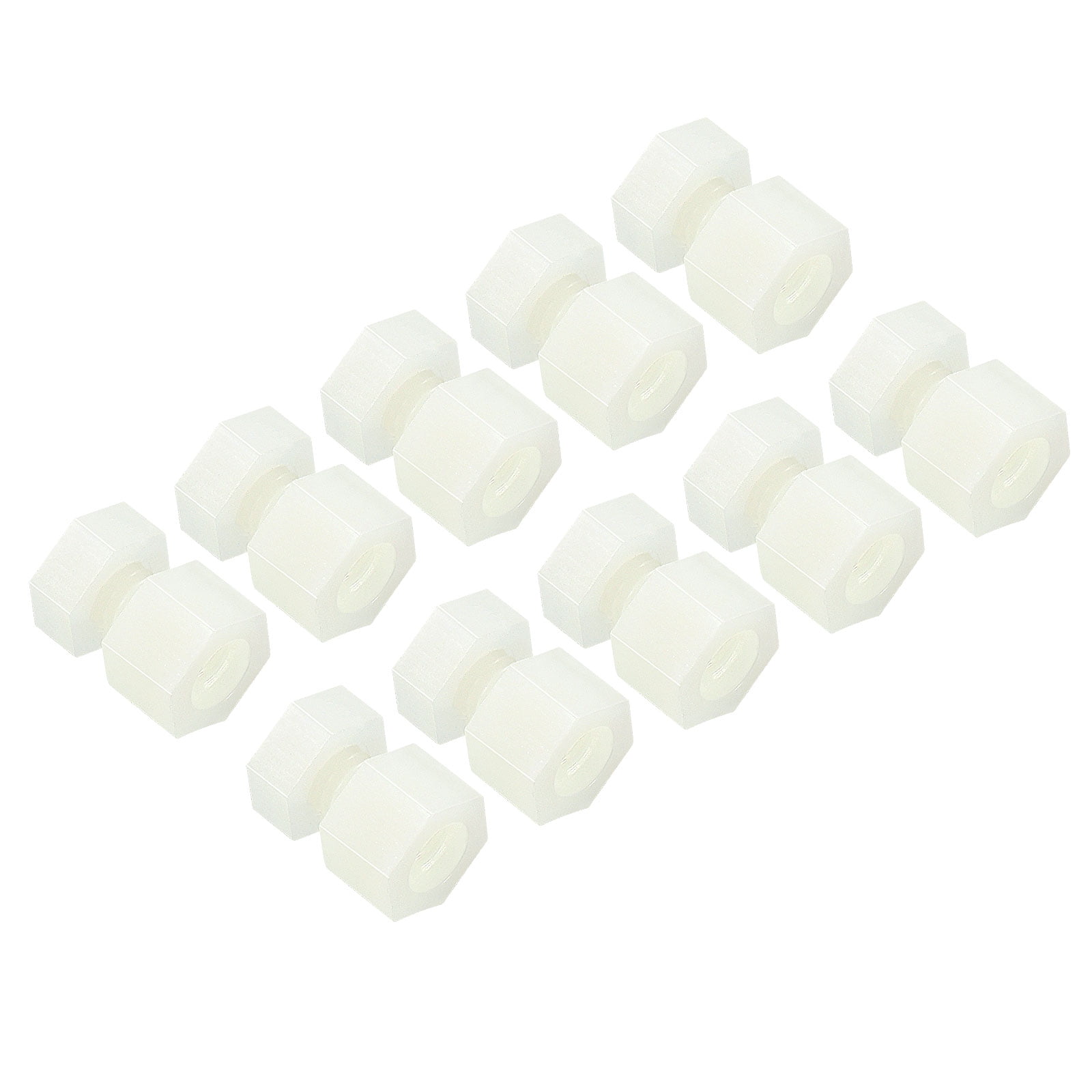Uxcell M4x5+6mm Nylon Hex Spacer Standoffs PCB Standoff Screws Nuts ...