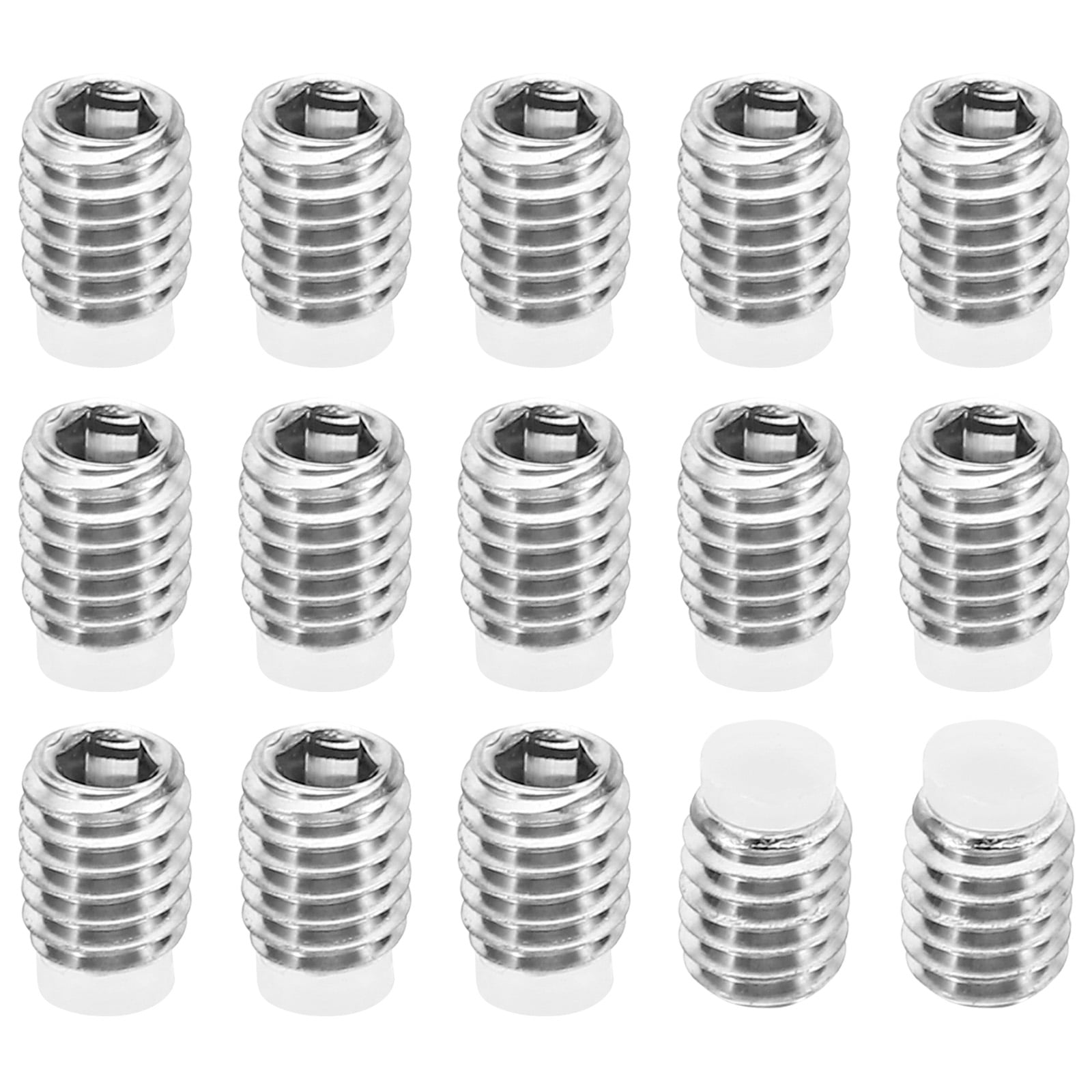Uxcell M4x5mm Nylon Tip Grub Screw Hex Socket Head Cup Point Anti Slip ...
