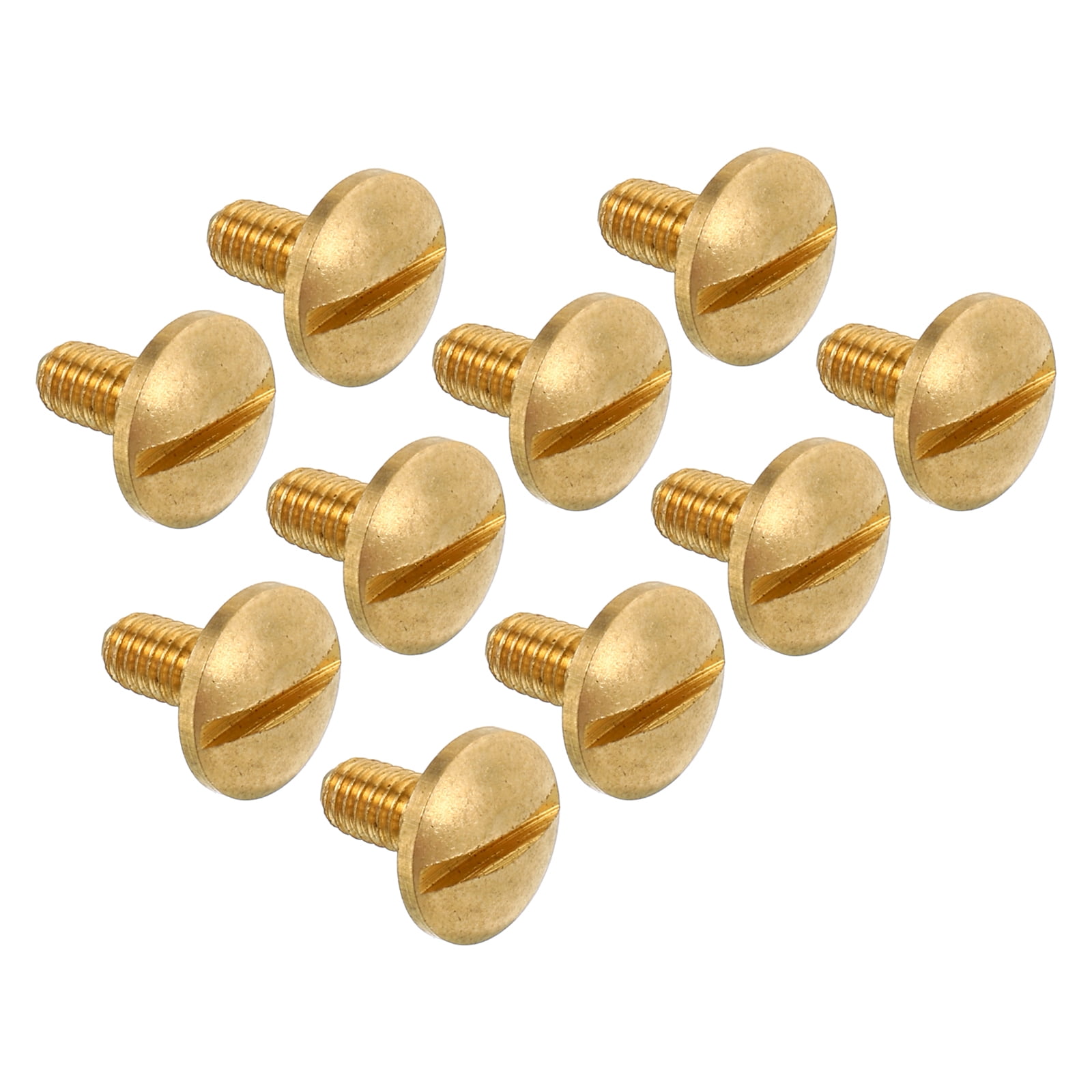 Uxcell M4x8.5mm Knurled Thumb Screws Flat Brass Bolts Grip Knobs ...