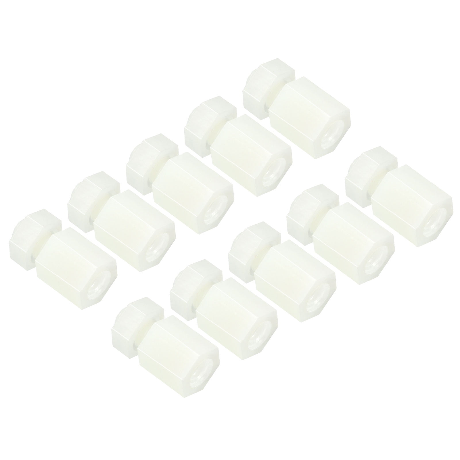 Uxcell M4x8+6mm Nylon Hex Spacer Standoffs PCB Standoff Screws Nuts ...