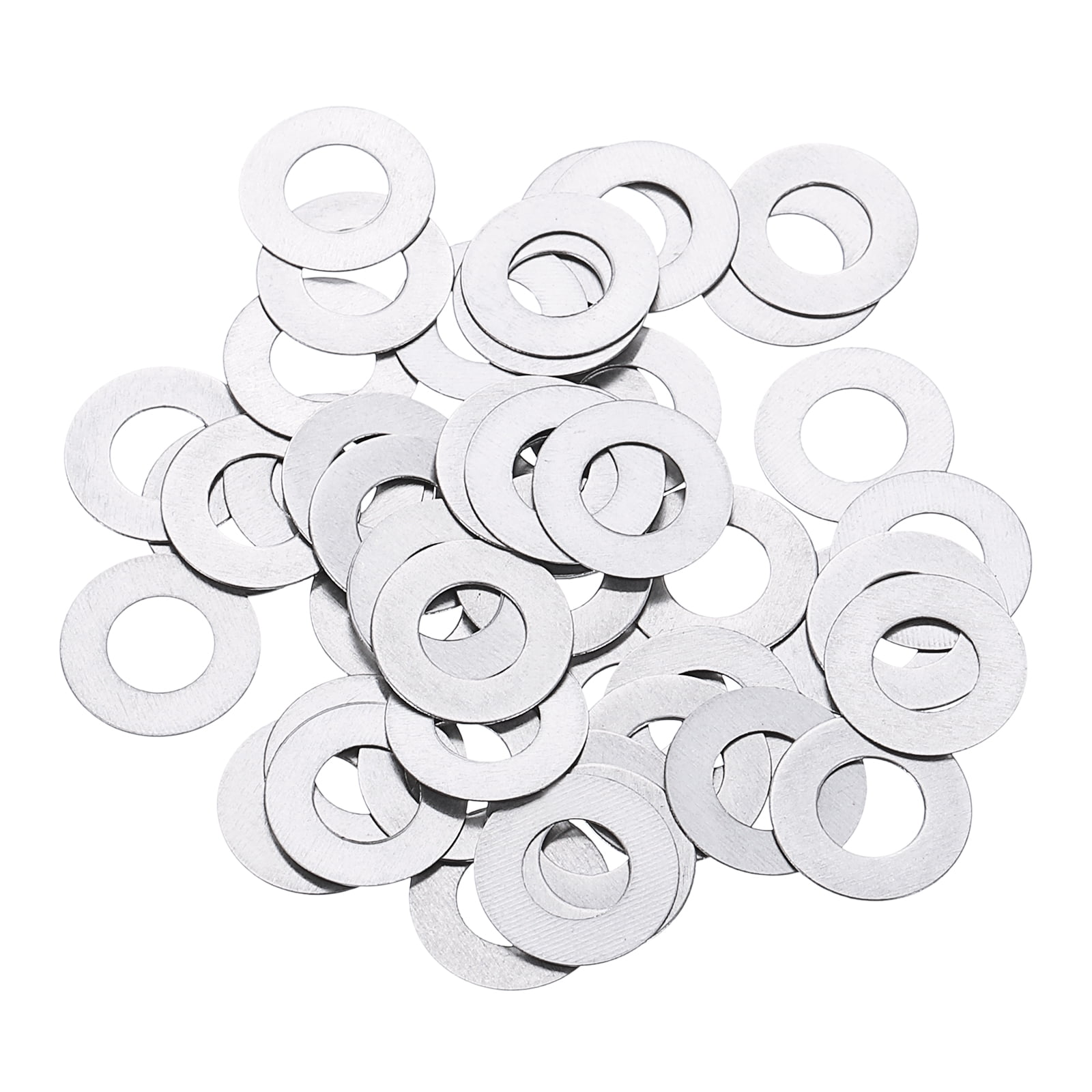 Uxcell M5 304 Stainless Steel Flat Washers, 50pcs 5x10x0.2mm Ultra Thin ...