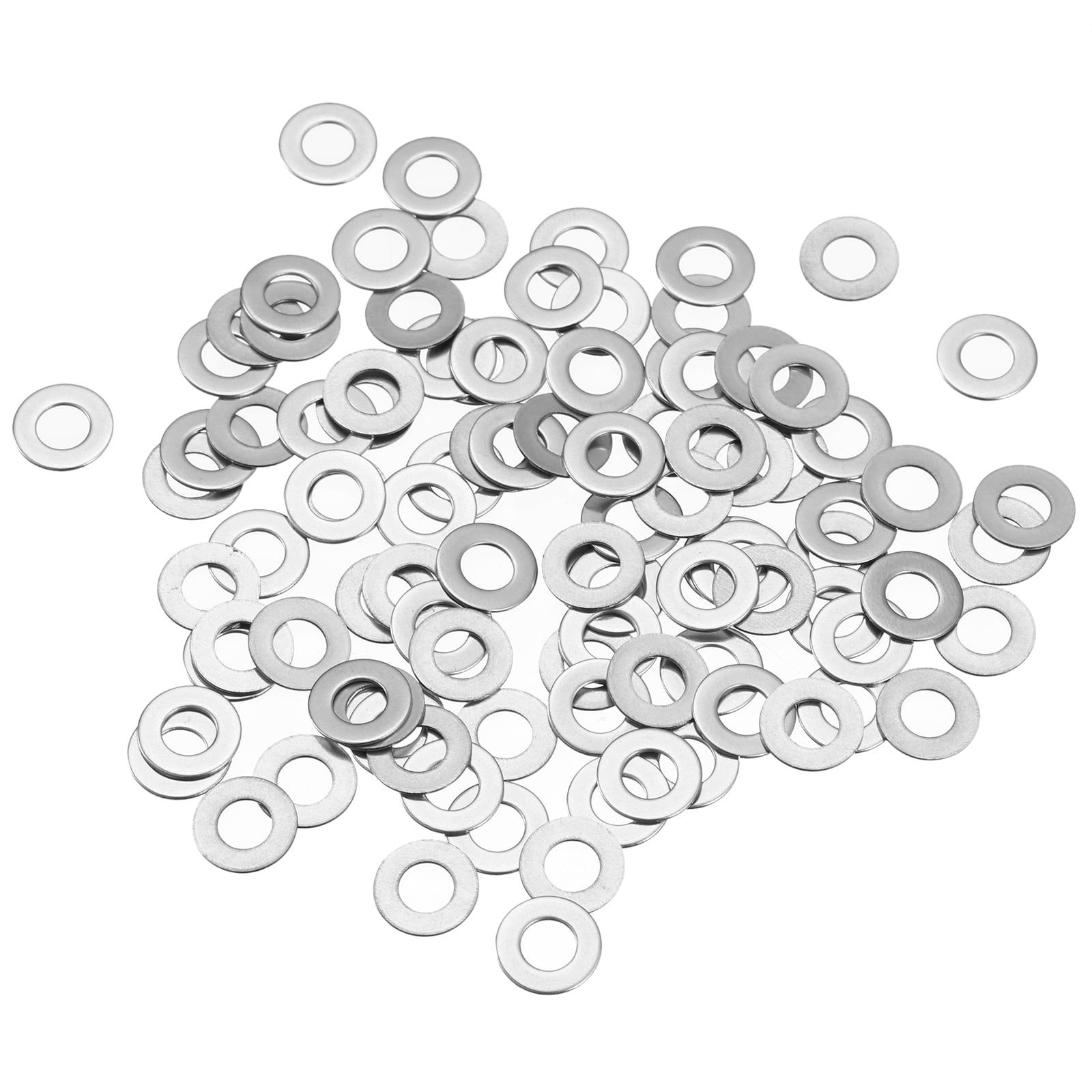 Uxcell M5 304 Stainless Steel Flat Washers, 5x10x0.1mm Ultra Thin Flat ...