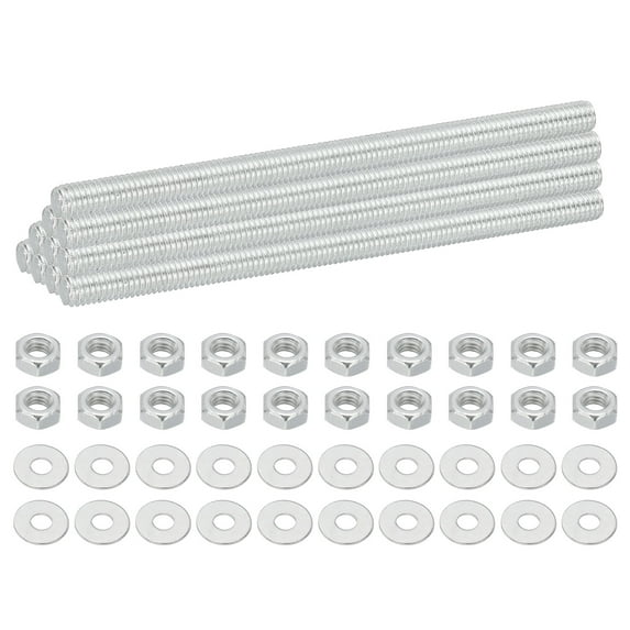 Uxcell M5 Carbon Steel Fully Threaded Rods, 25 Set 80mm/3.1" L Threaded ...