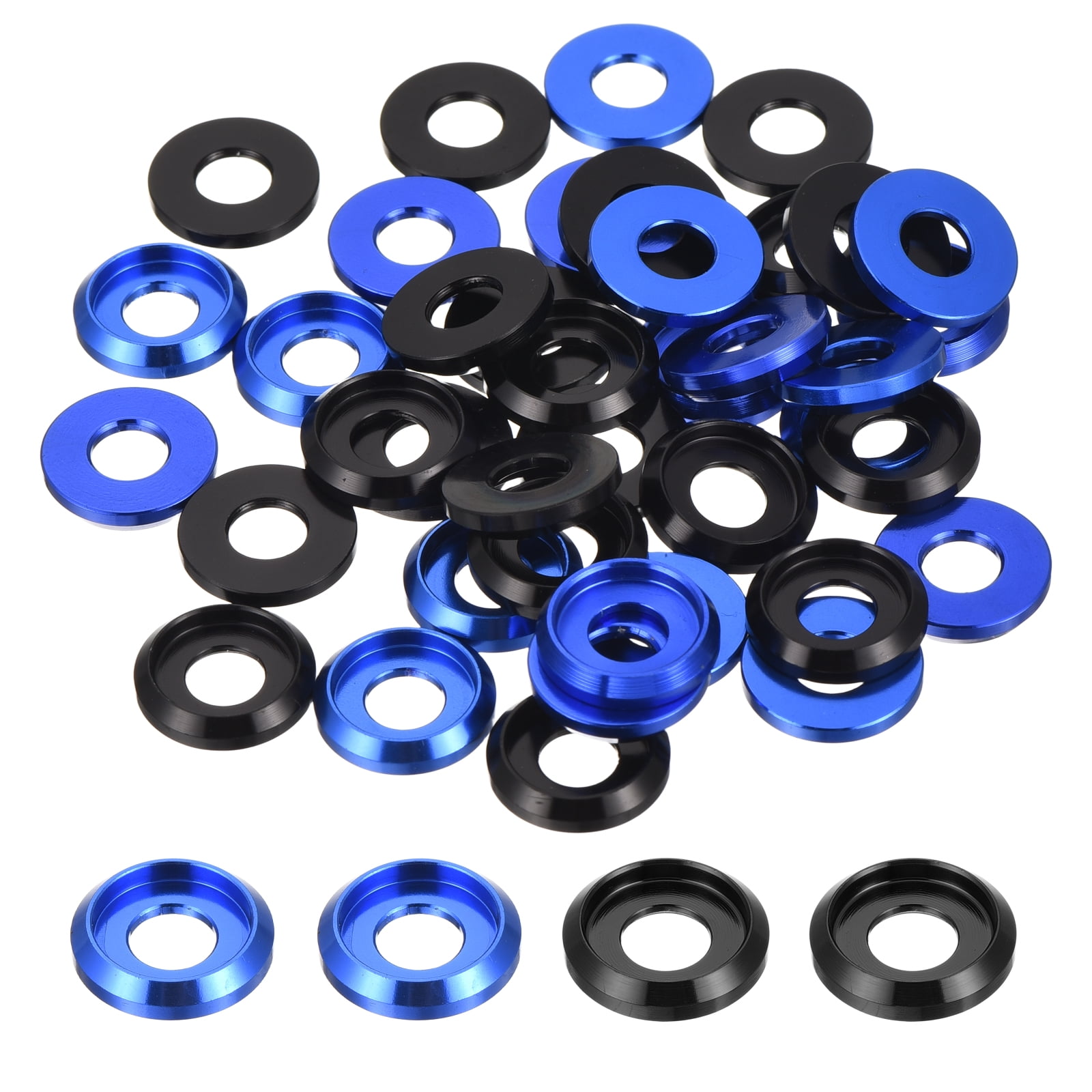 Uxcell M5 Cone Cup Washers, Hole Dia 5mm/0.2" Aluminum Gaskets for ...