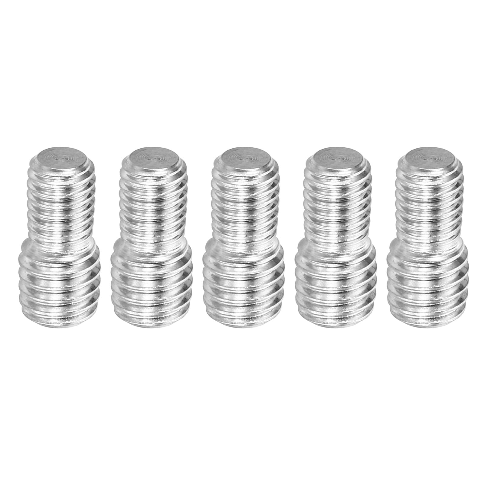 Uxcell M5*M6*12mm Double End Threaded Stud Screw Bolt, 5 Pack 304 ...