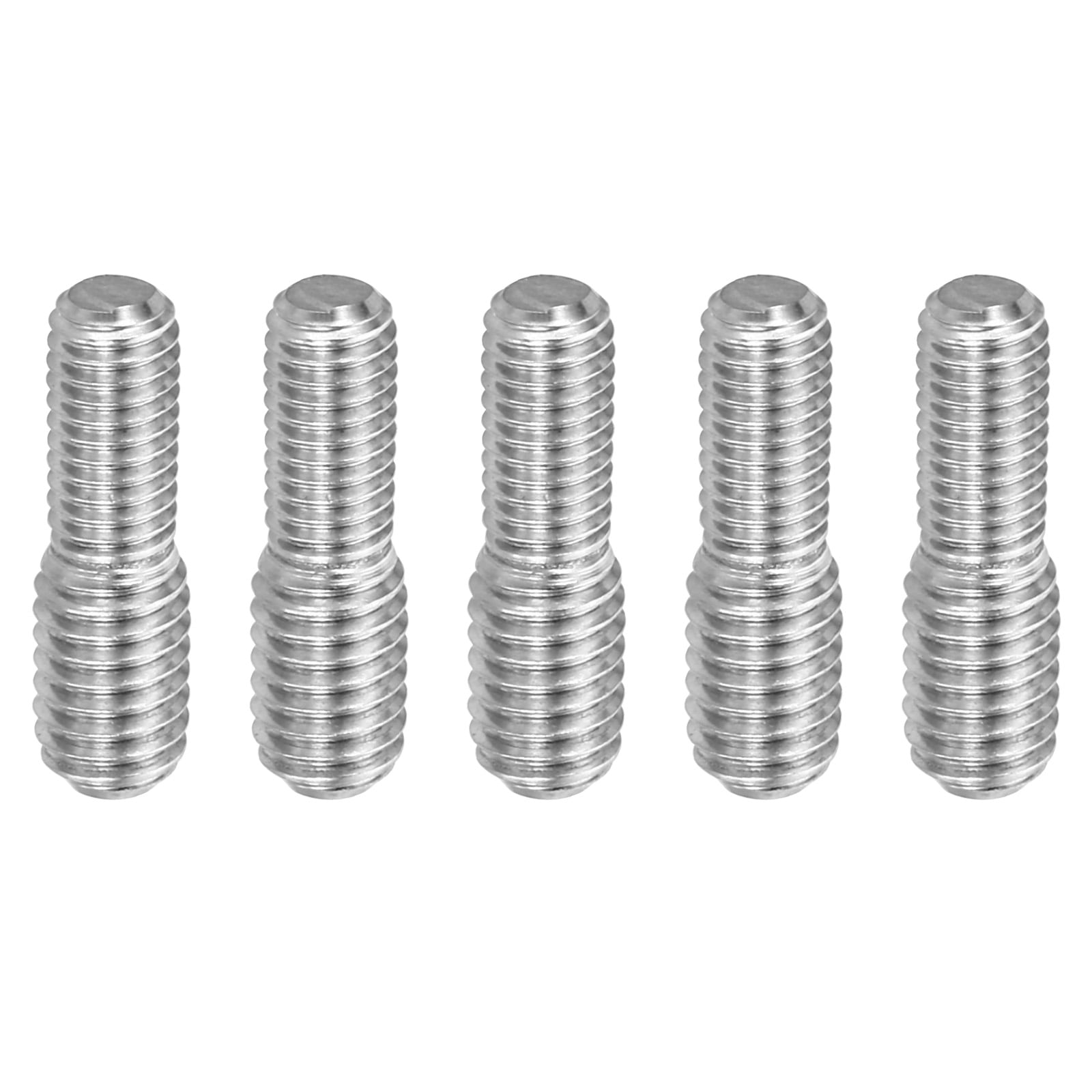 Uxcell M5*M6*20mm Double End Threaded Stud Screw Bolt, 5 Pack 304 ...