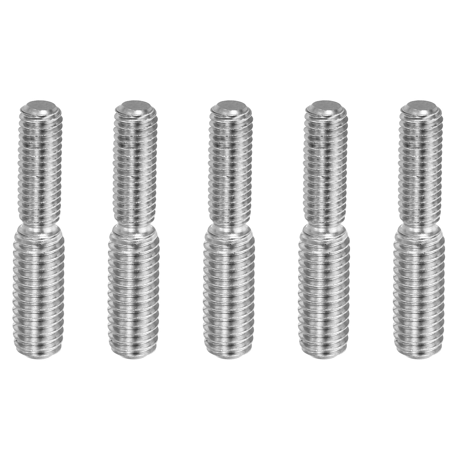 Uxcell M5*M6*30mm Double End Threaded Stud Screw Bolt, 5 Pack 304 ...