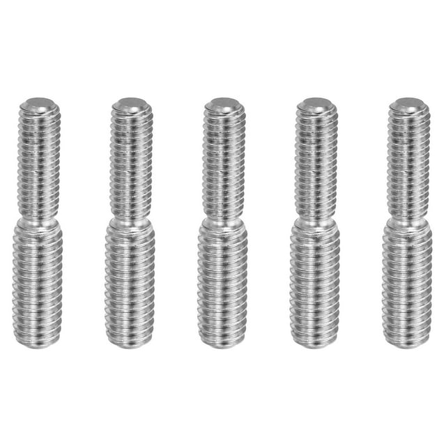 Uxcell M5*M6*30mm Double End Threaded Stud Screw Bolt, 5 Pack 304 ...