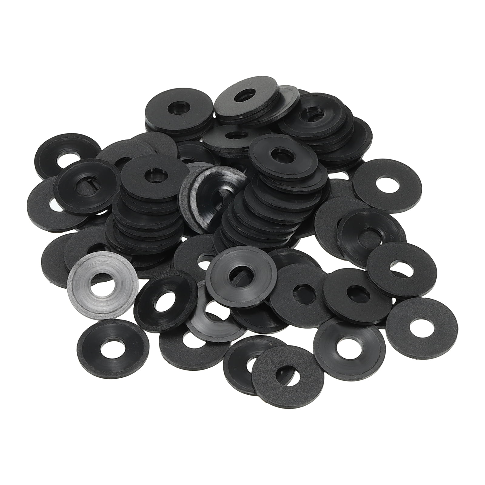 Uxcell M5 Nylon Flat Washer, 200 Pack 5mm ID 15mm OD 1mm Thick Sealing ...