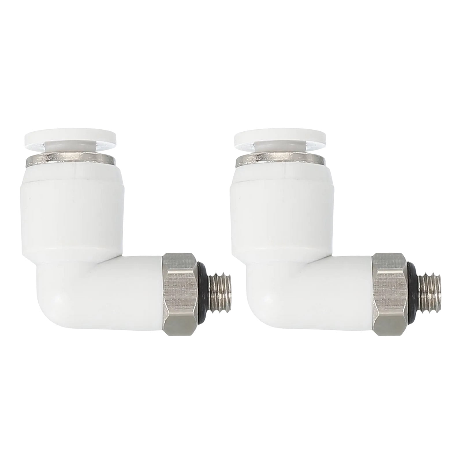 Uxcell M5 Push to Connect Fitting, 2 Pack Pneumatic Air Elbow Quick Connector Male Thread 90 ...