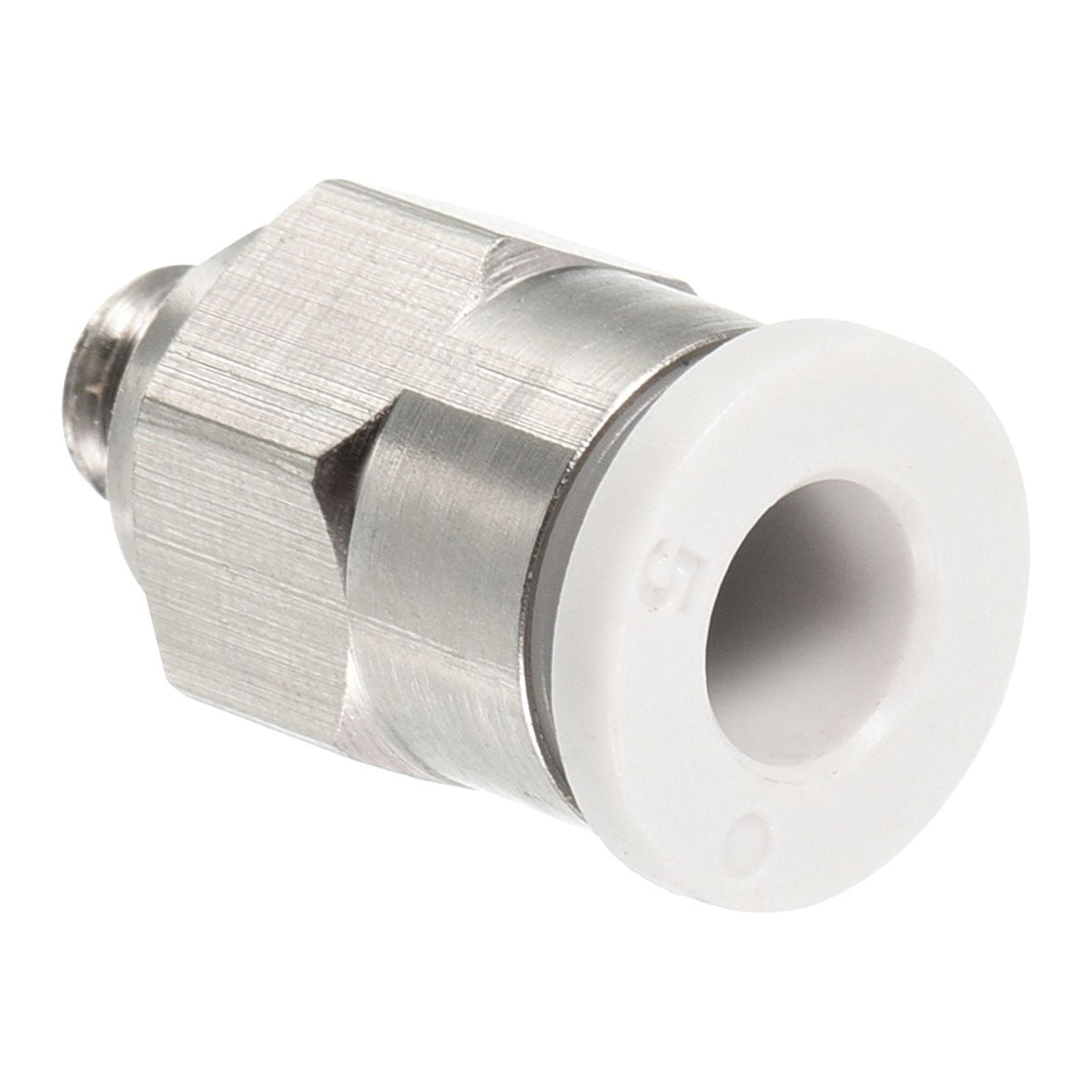 Uxcell M5 Push to Fit 5mm OD Hose Connect Fittings, White & Silver Tone - Walmart.com