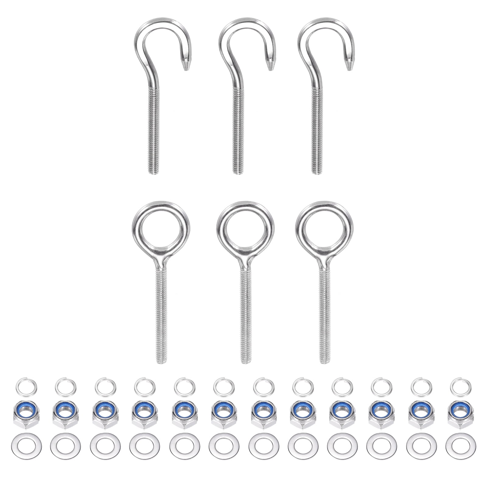 Uxcell M5 Ring Eye Bolts 304 Stainless Steel Lifting Ring Threaded ...