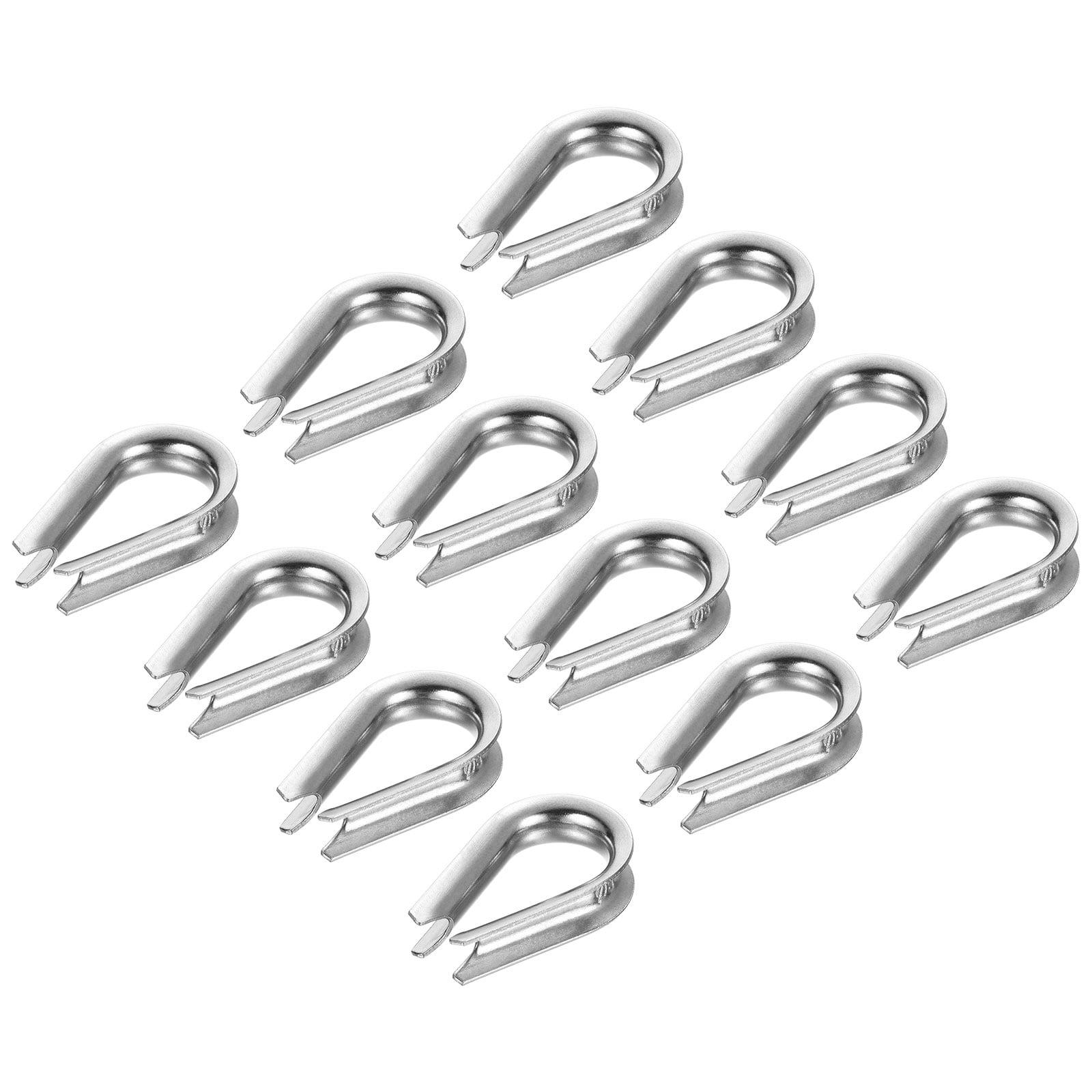 Uxcell M5 Stainless Steel Thimble, 20 Pack Wire Rope Thimbles for 3/16 ...