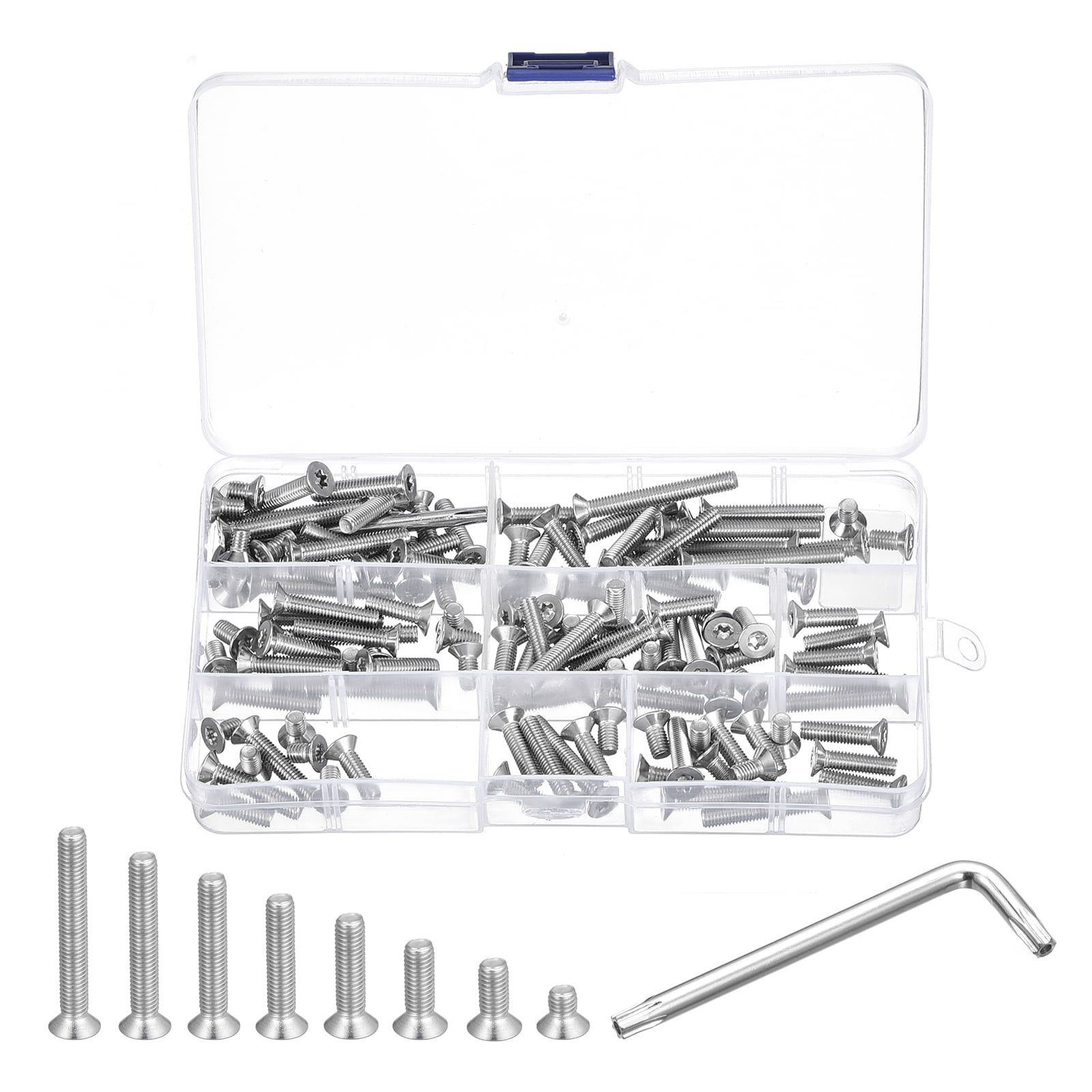 Uxcell M5 Torx Security Screws Kit, (M5x8/10/16/20/25/30/35/40mm)120pcs ...