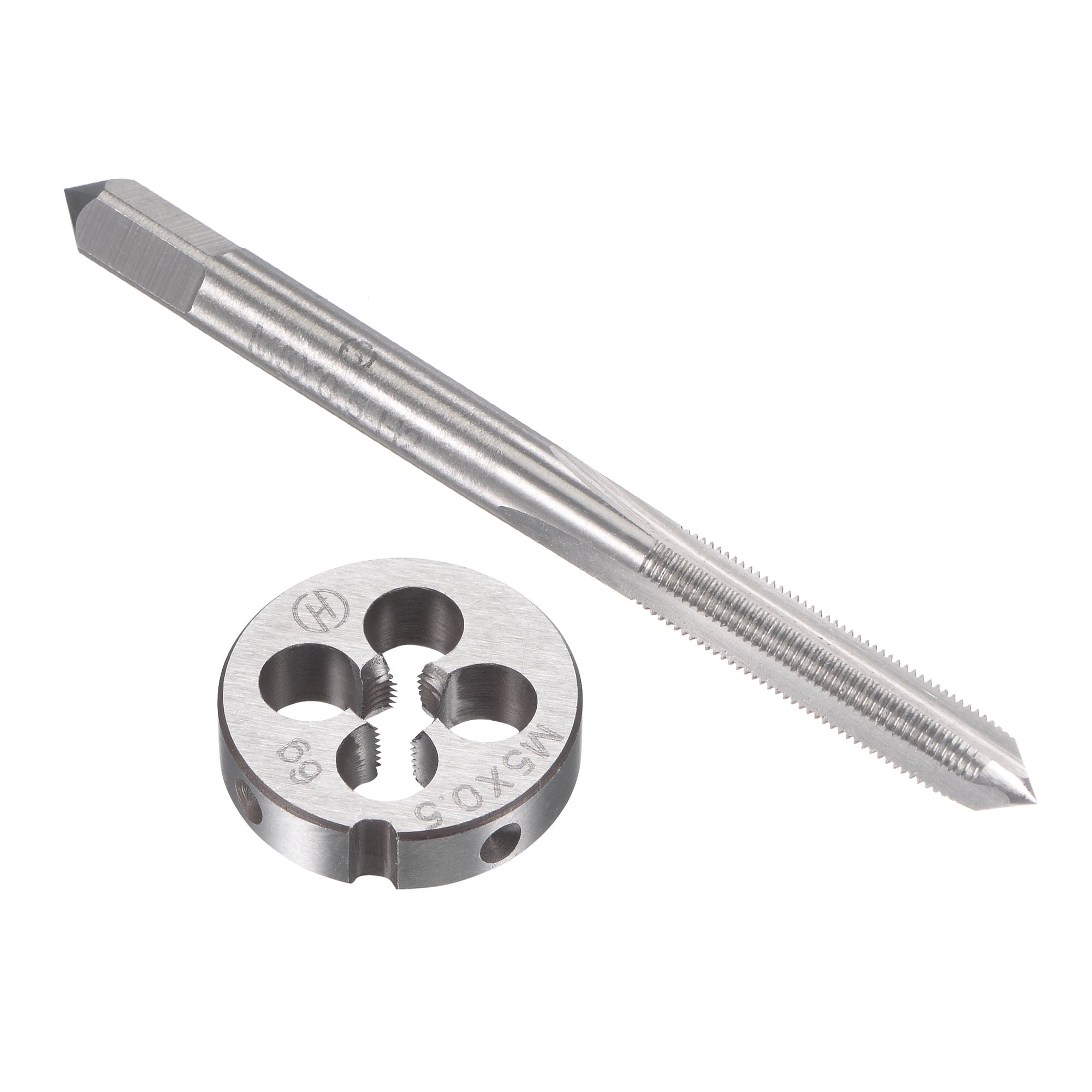 Uxcell M5 x 0.5mm Metric Tap and Die Set Machine Thread Tap with Round ...