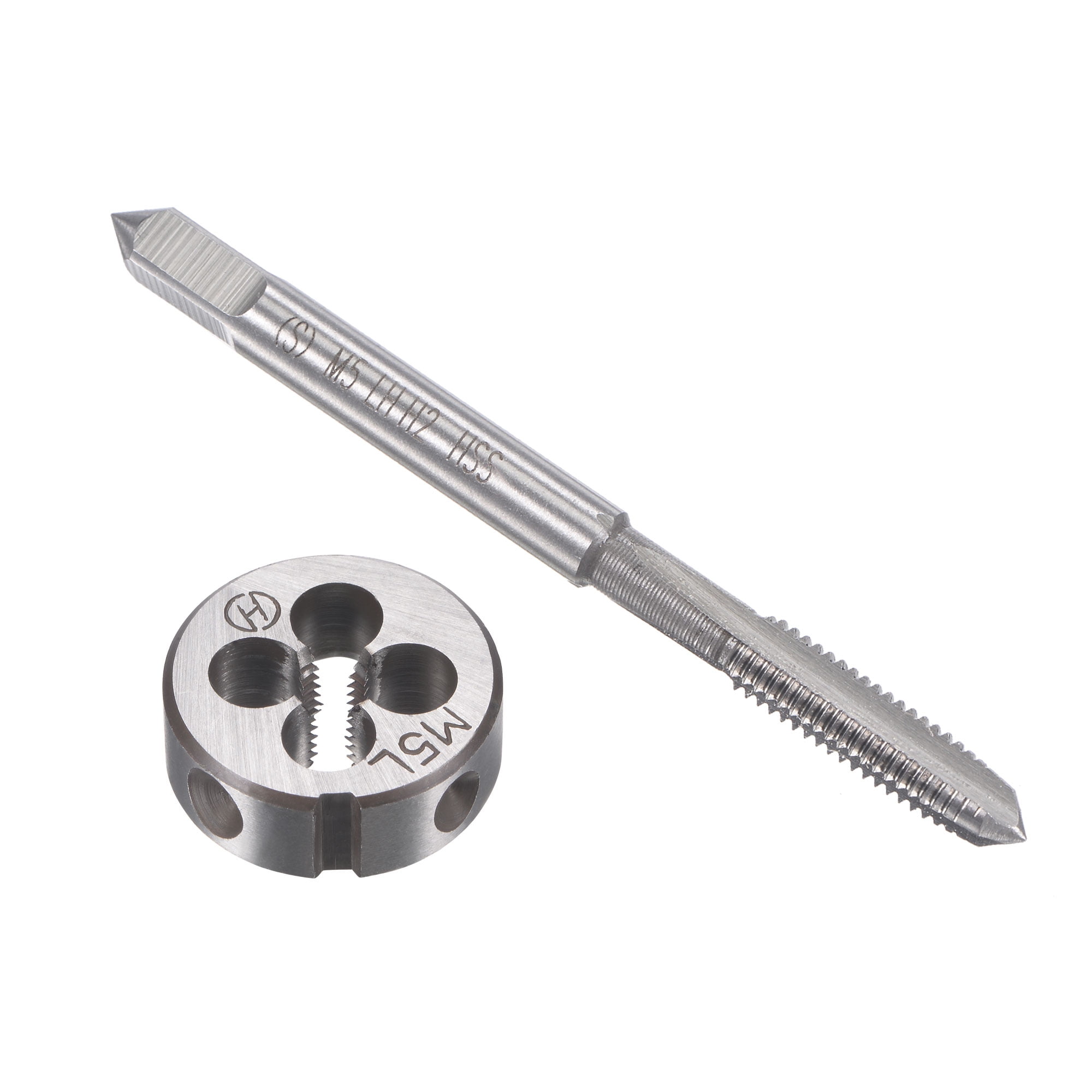 Uxcell M5 x 0.8mm Metric Left Hand Tap and Die Set Machine Thread Tap ...