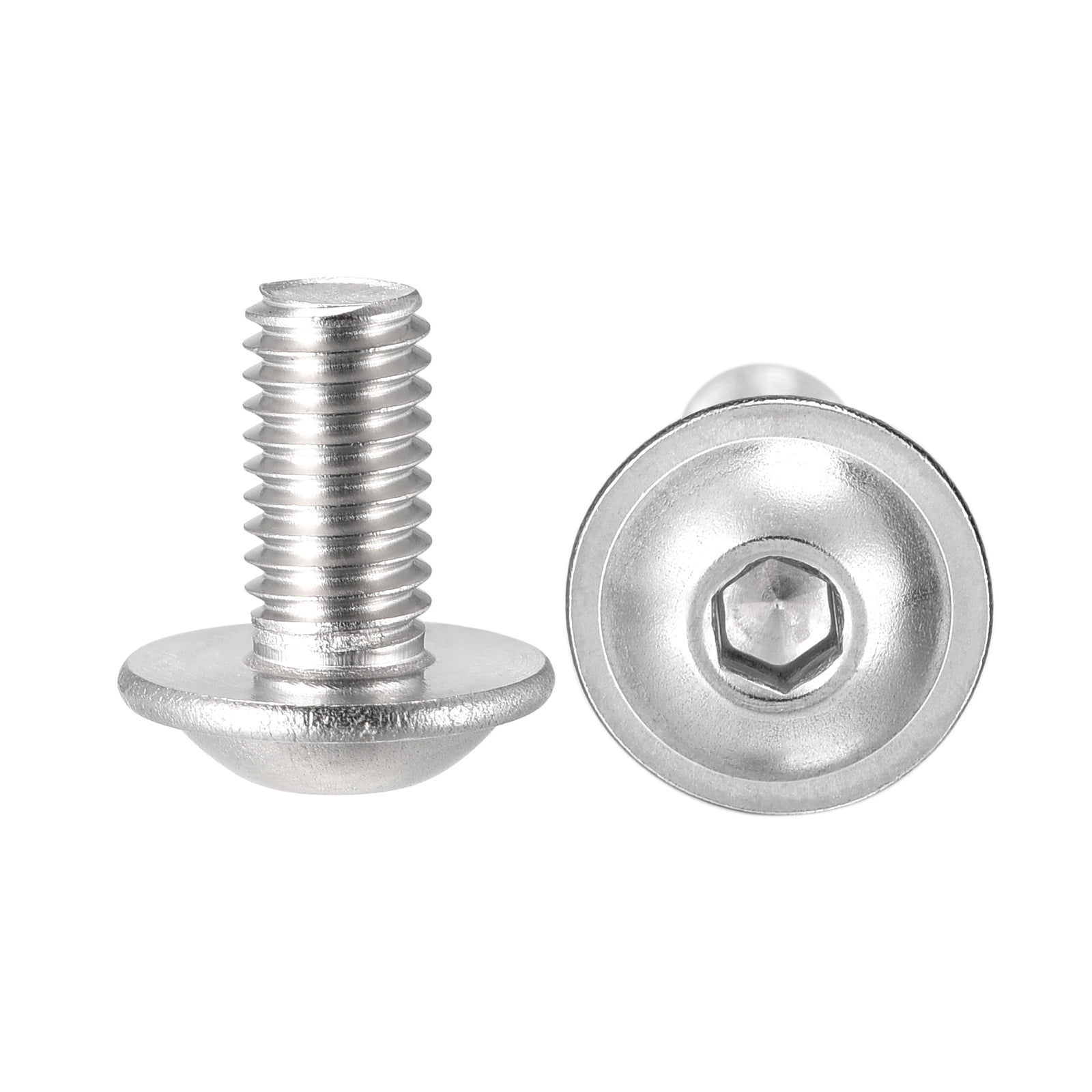 Uxcell M5 x 10mm 304 Stainless Steel Flanged Button Head Socket Cap ...