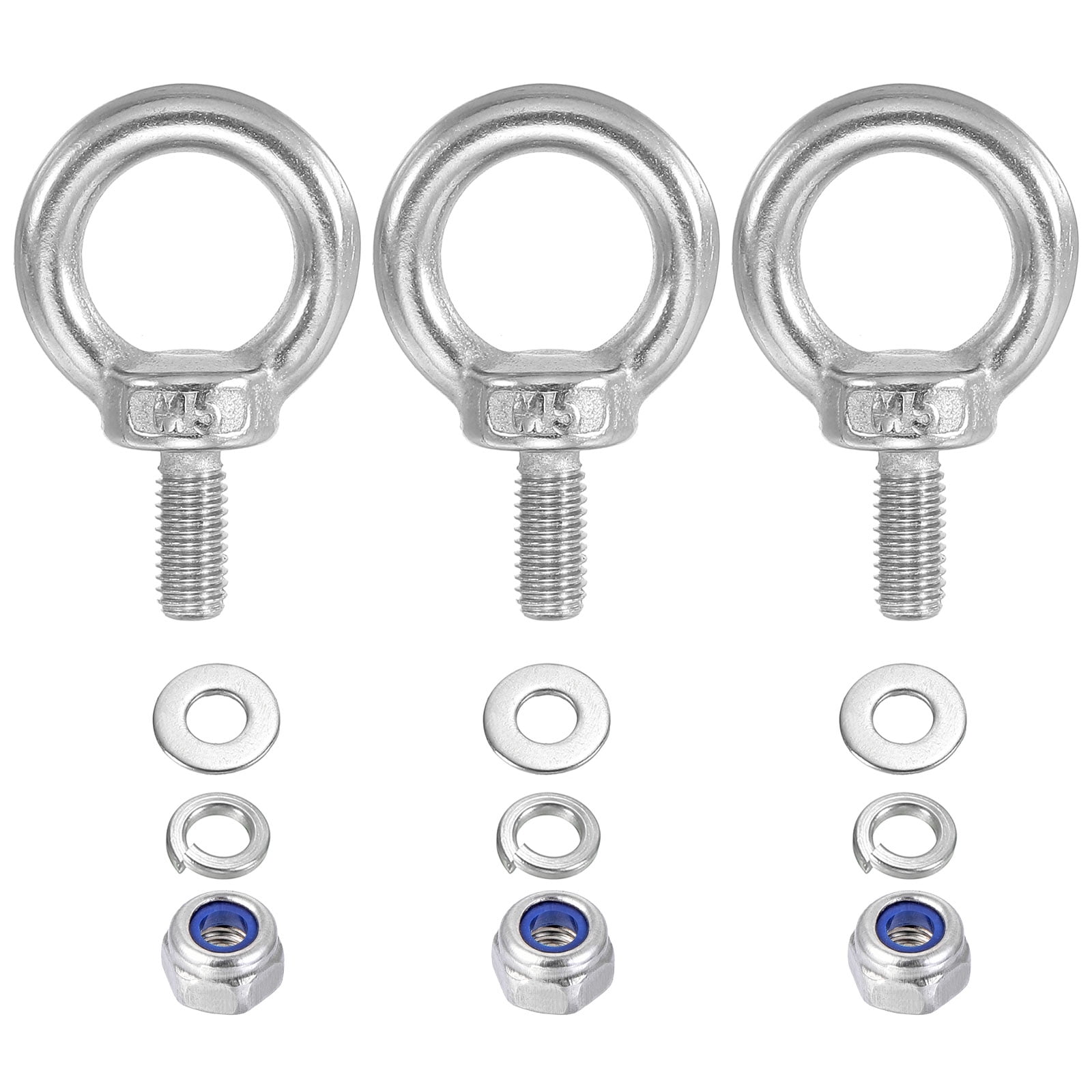 Uxcell M5 x 10mm Lifting Shoulder Eye Bolt 304 Stainless Steel Lifting ...