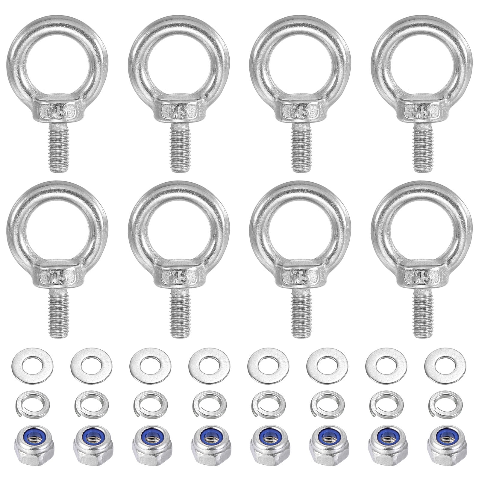 Uxcell M5 x 10mm Lifting Shoulder Eye Bolt 304 Stainless Steel Lifting ...