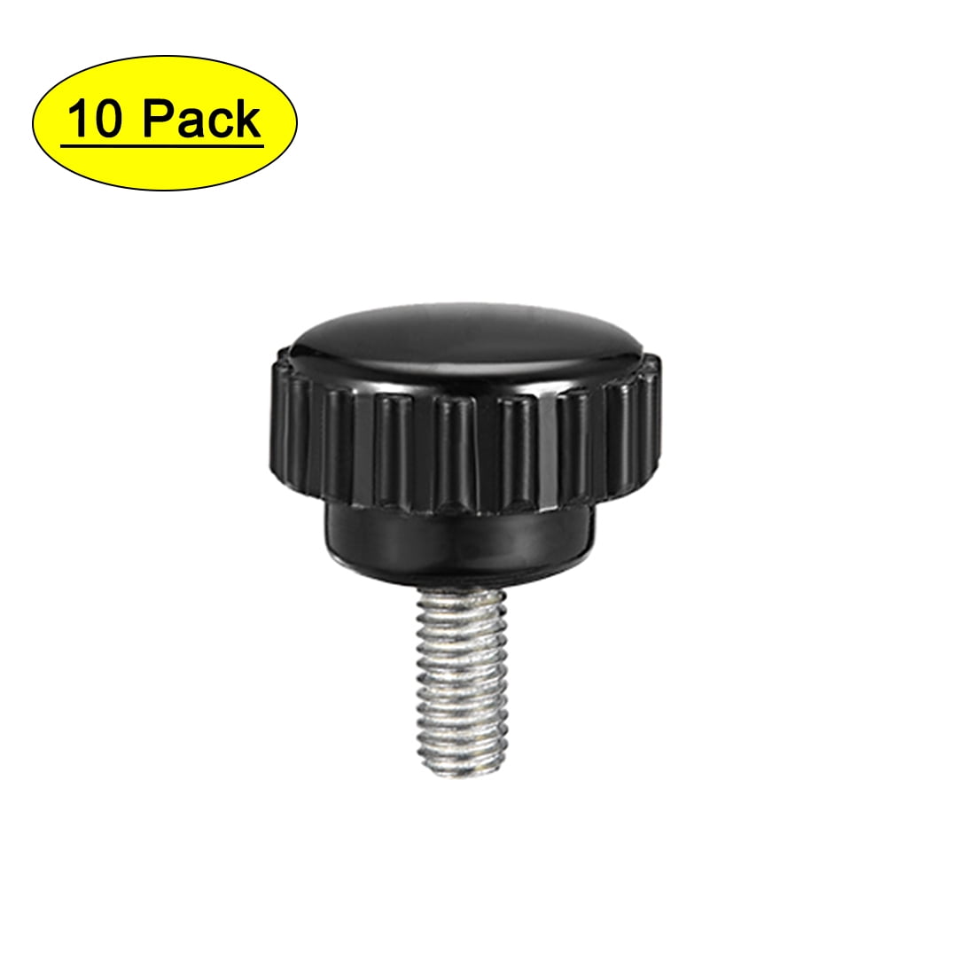 Uxcell M5 x 10mm Male Thread 21mm Round Head Knurled Clamping Knobs 10 ...