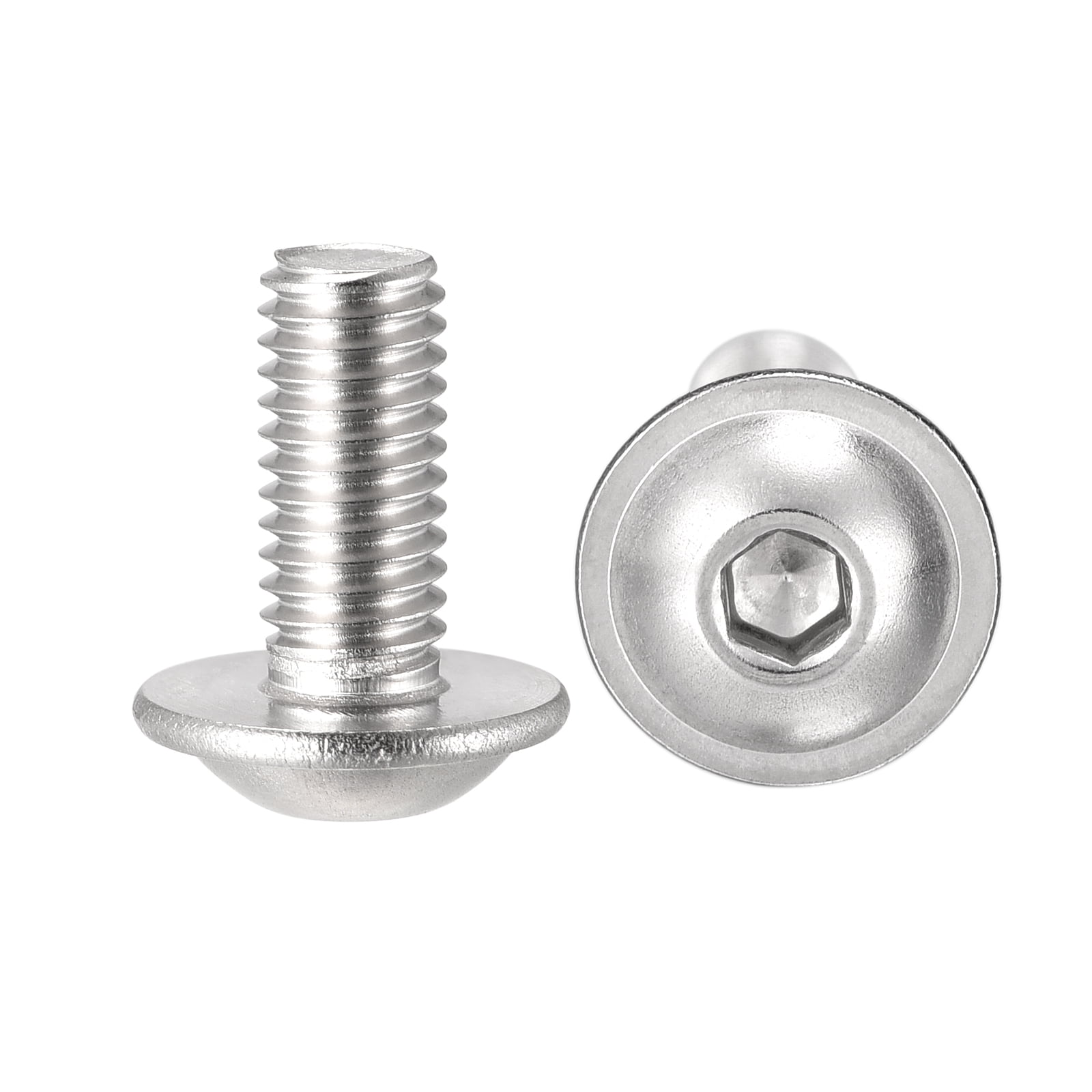 Uxcell M5 x 12mm 304 Stainless Steel Flanged Button Head Socket Cap Screws 25 Pack - Walmart.com
