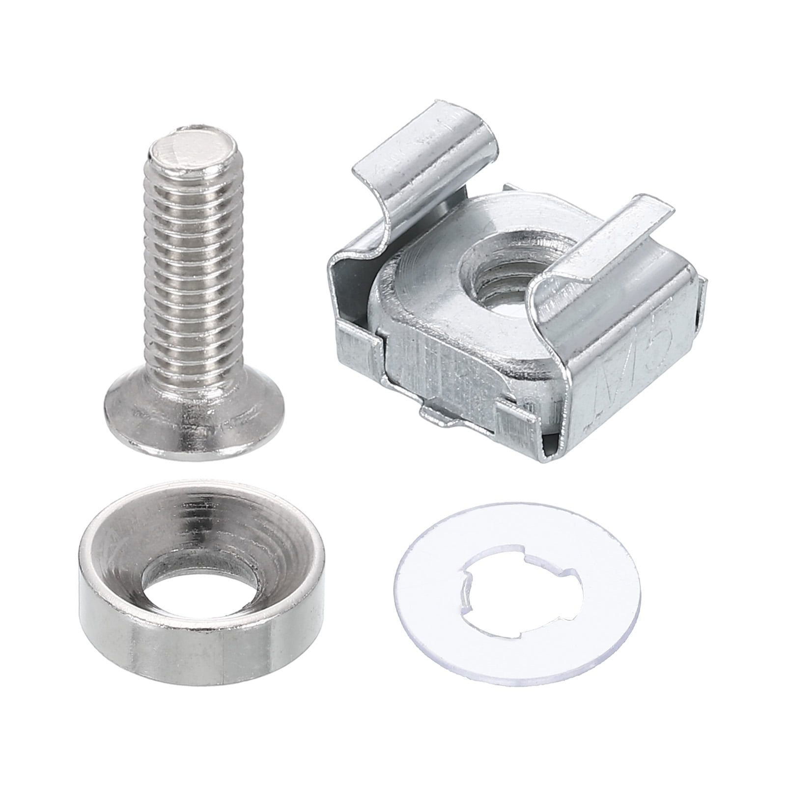 Uxcell M5 x 13mm Rack Mount Cage Nut, 50 Pcs Carbon Steel Rack Screws ...