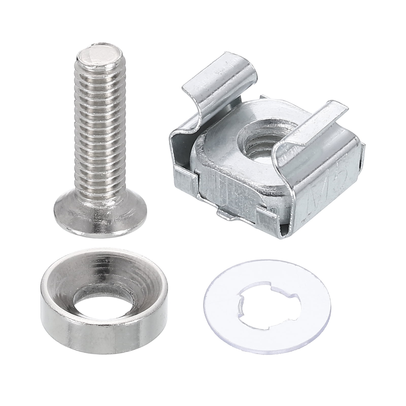 Uxcell M5 x 13mm Rack Mount Cage Nuts, 20 Pcs Carbon Steel Rack Screws ...