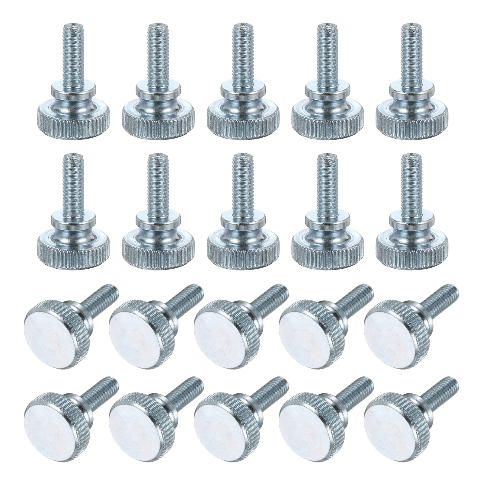 Uxcell M5 x 14mm Knurled Thumb Screws, 20Pcs Metric Knurled Head Bolts ...