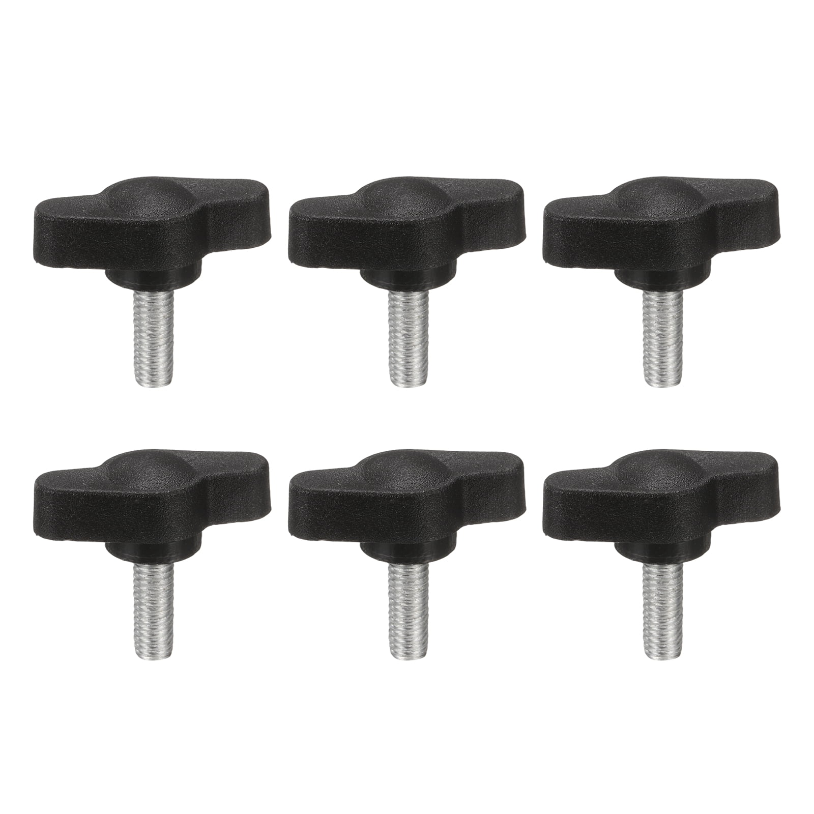 Uxcell M5 x 14mm Tee Wing Thumb Screws, 6Pcs Carbon Steel Mechanical ...