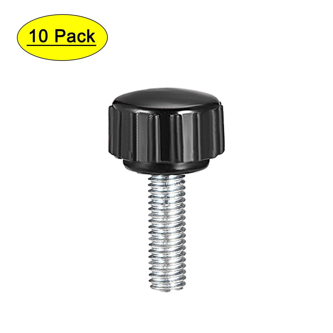 Uxcell M5 x 20mm Male Thread 15mm Round Head Knurled Clamping Knobs 10 Pack - Walmart.com