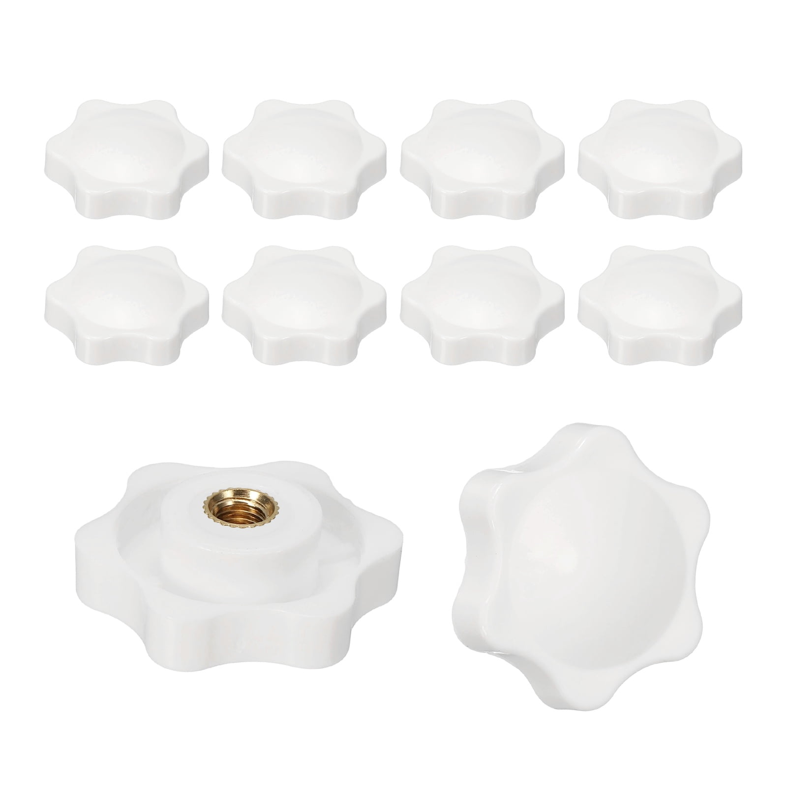 Uxcell Thread Star Knob 6 Star Knurled Tightening Screw Clamping Knob ...