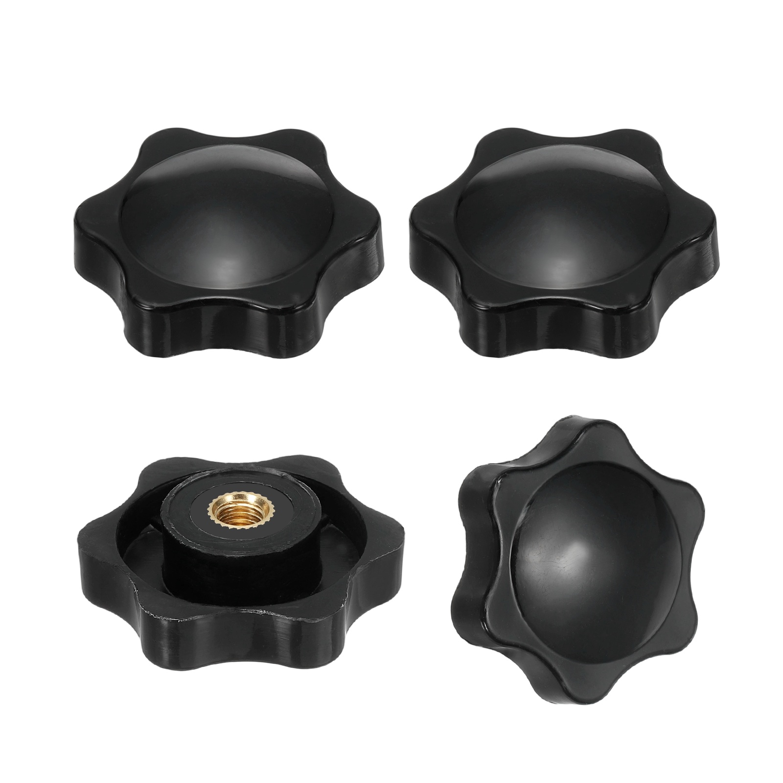 Uxcell Thread Star Knobs 6 Star Knurled Tightening Screw Clamping Knob ...