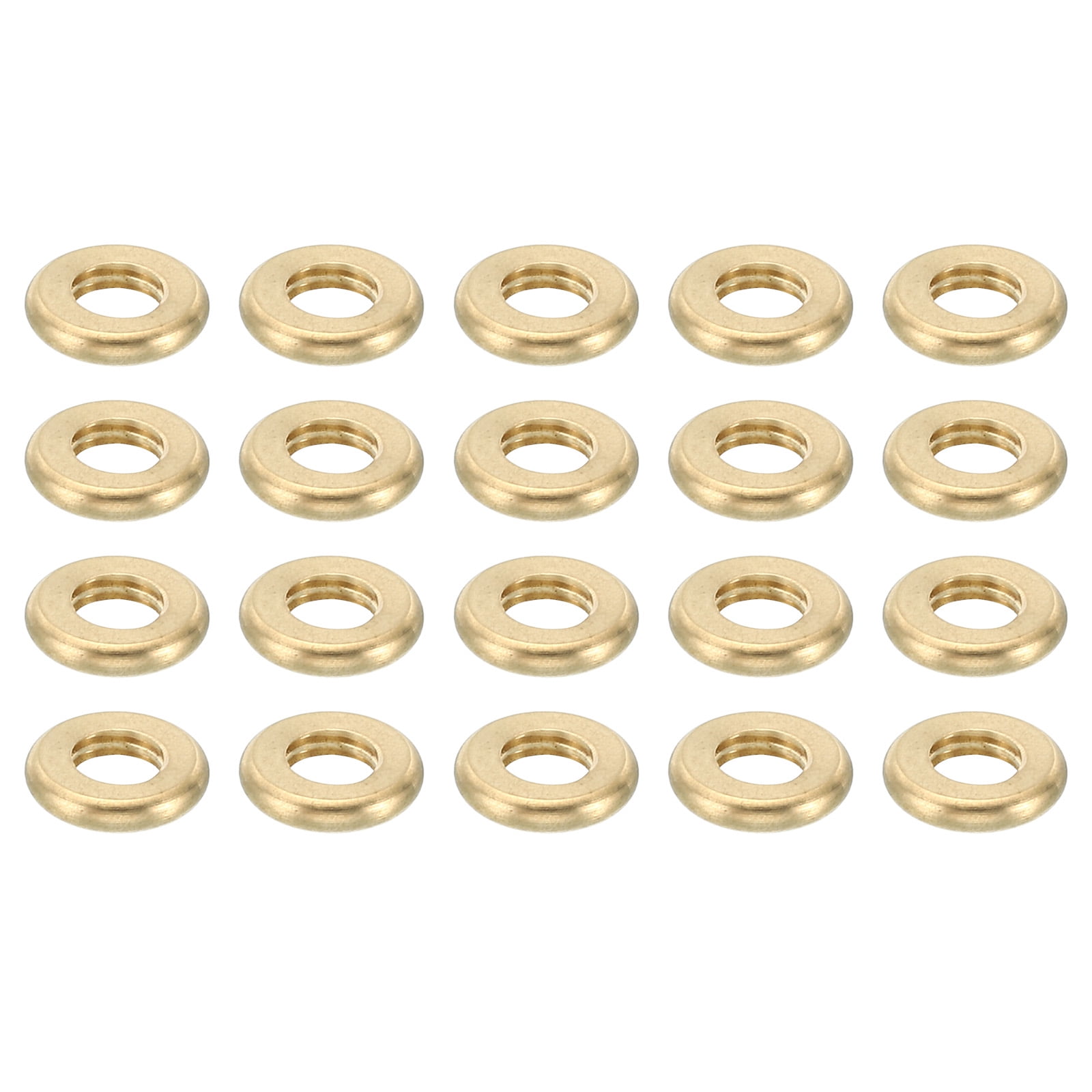 Uxcell M5x0.8 Brass Round Locknut 20 Pack Flat Wheel Ring Lock Nut ...