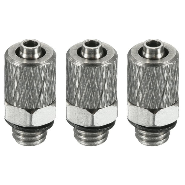 Uxcell M5x0.8 Compression Fitting Connector Male Thread Push to Quick ...