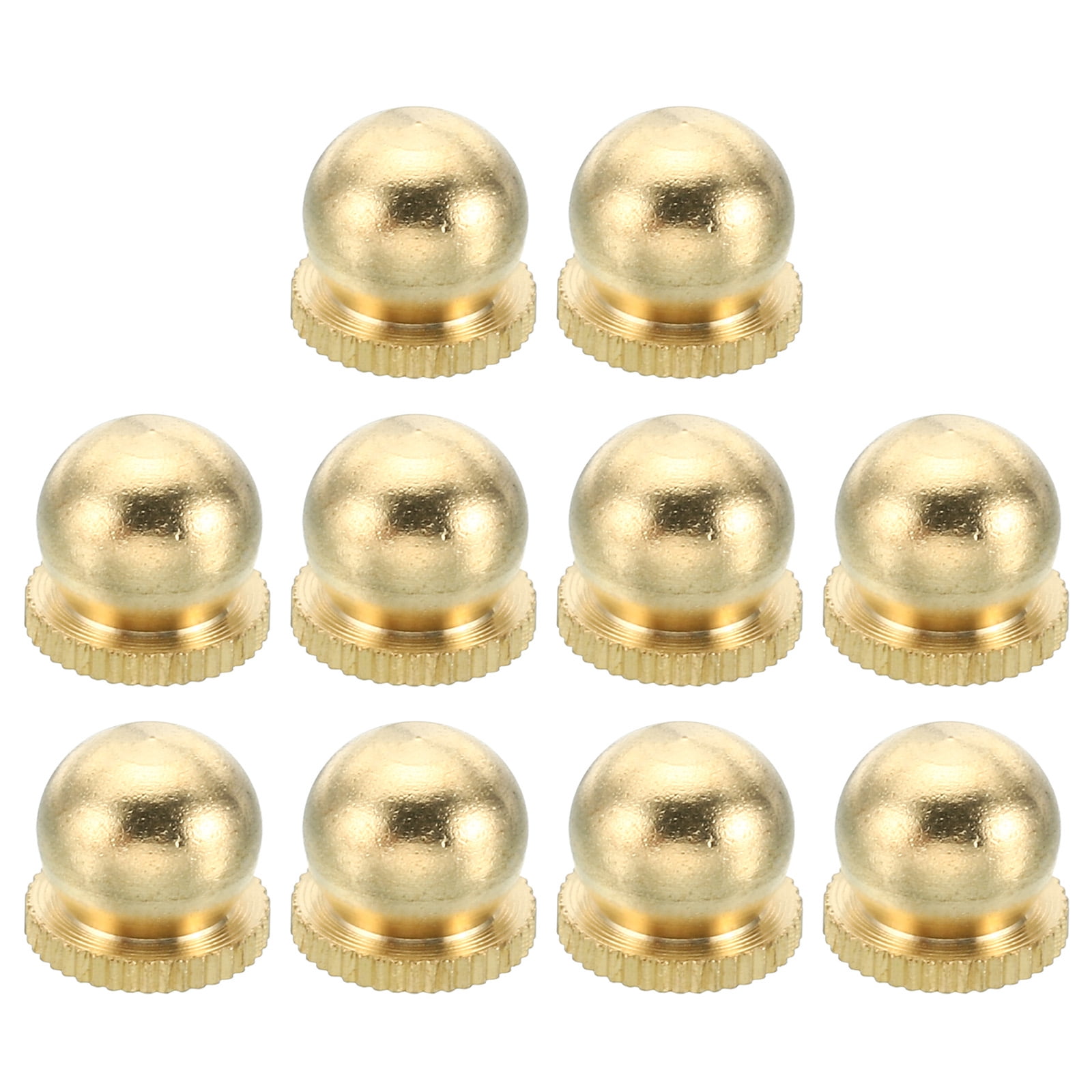 Uxcell M5x0.8 Thread Brass Cap Nuts Knob, 10 Pack Lamp Finial ...