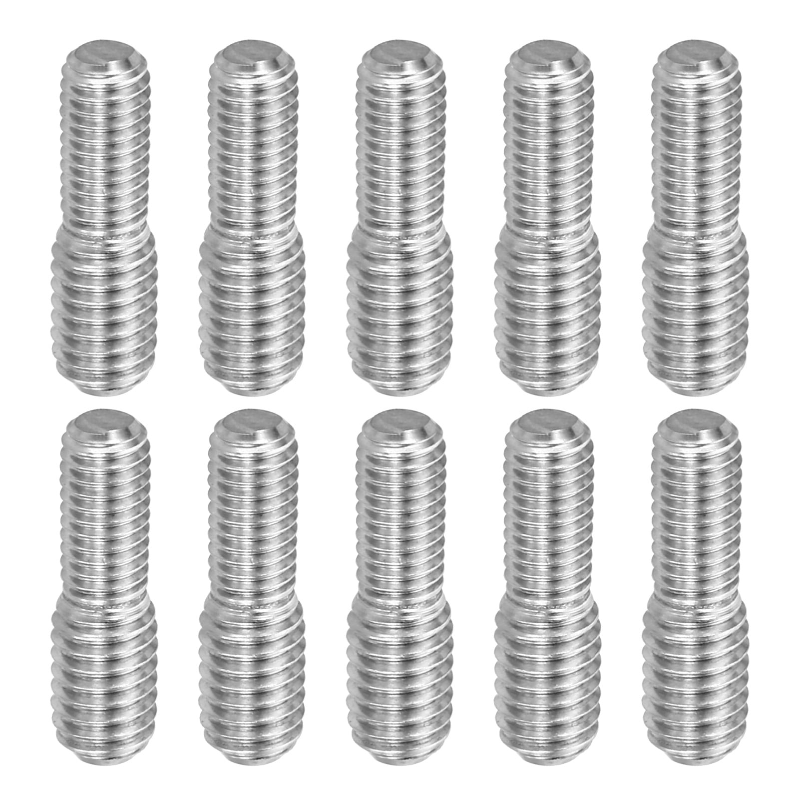 Uxcell M5x0.8 to M6x1 Double End Threaded Stud Screw Bolt 304 Stainless ...