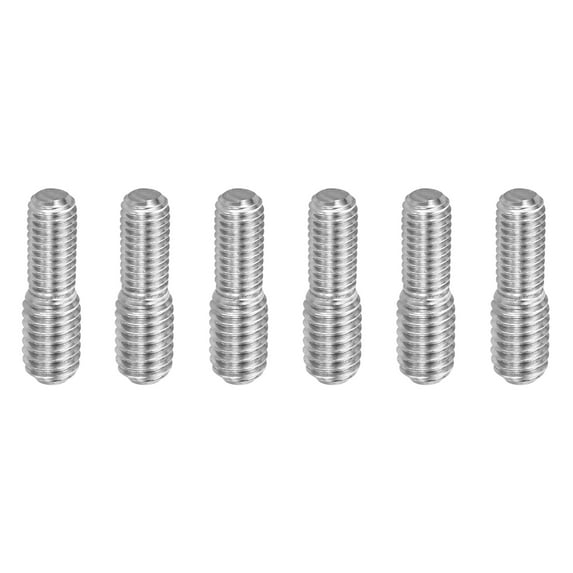 Uxcell M5x10 to M6x10 Double End Threaded Stud Screw Bolt, 6 Pack ...