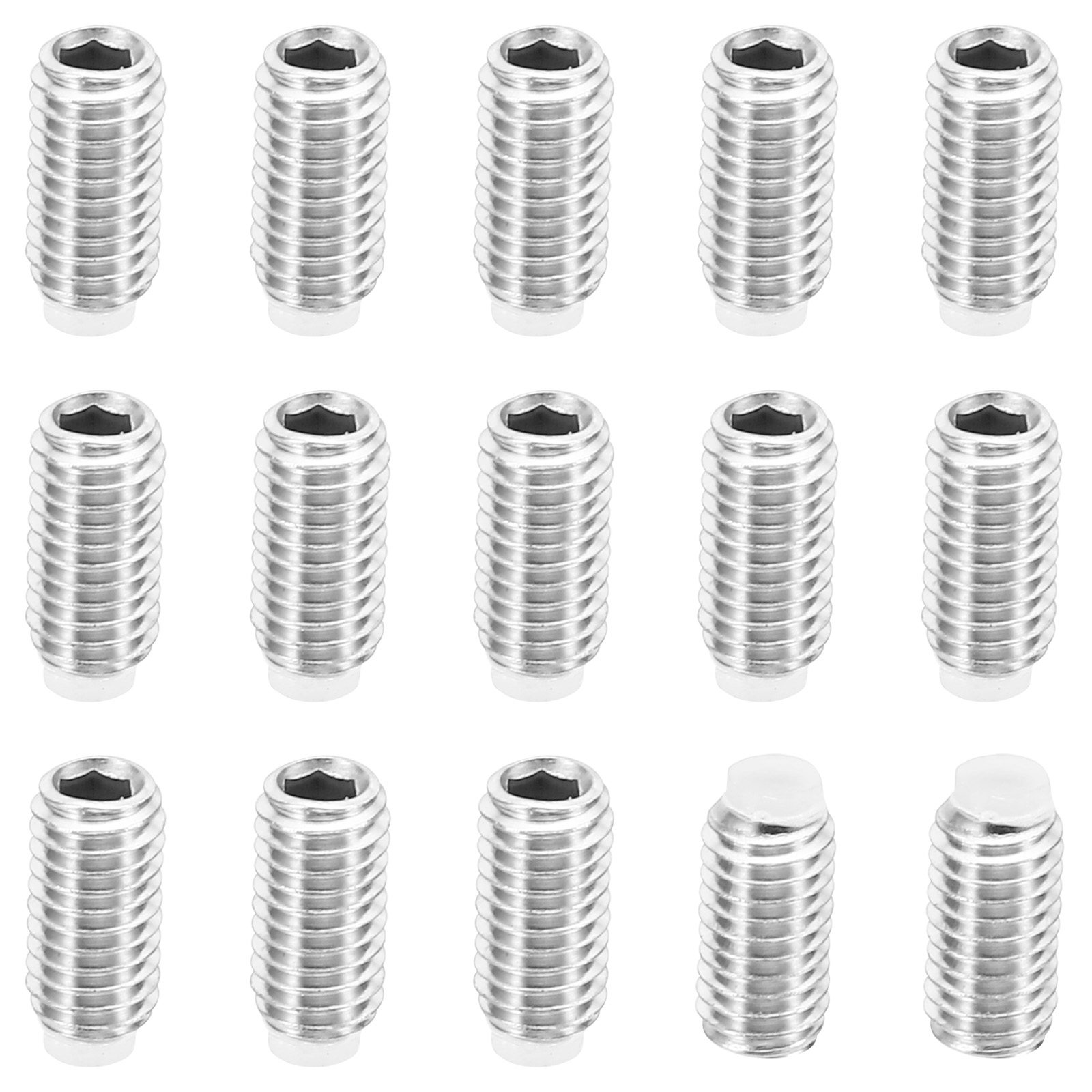 Uxcell M5x10mm Nylon Tip Grub Screw Hex Socket Head Cup Point Anti Slip ...