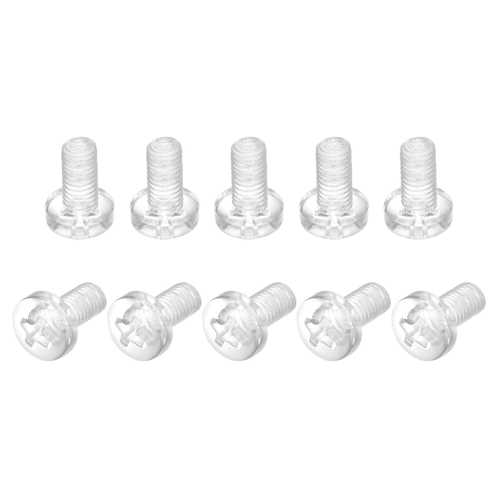 Uxcell M5x10mm Plastic Phillips Bolts PC Pan Head Machine Screws ...