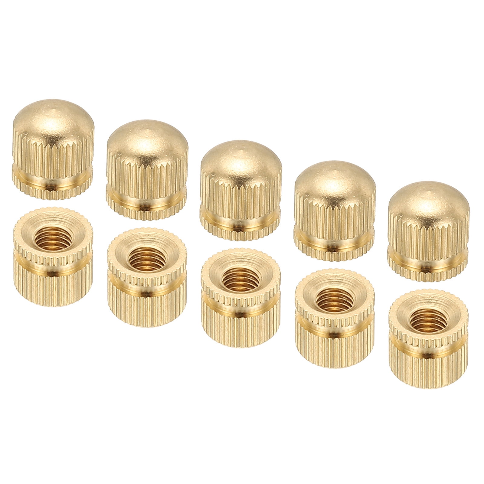 Uxcell M5x10x10mm Cap Nut, 15 Pack Acorn Nut Screw Knob Cap Insert ...