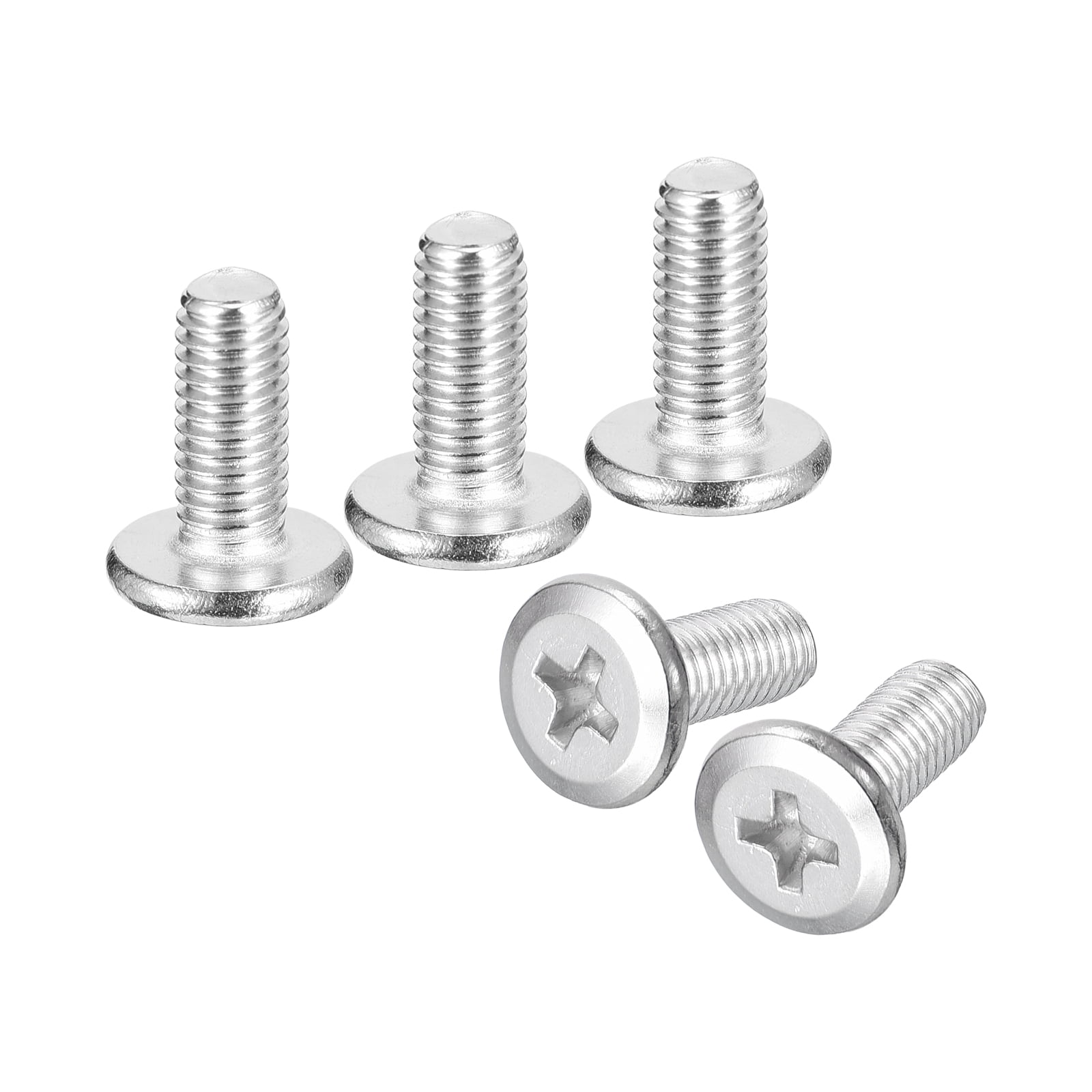Uxcell M5x12mm Flat Round Head Phillips Head Screws, 10 Pack 304 Stainless Steel Phillips Drive ...