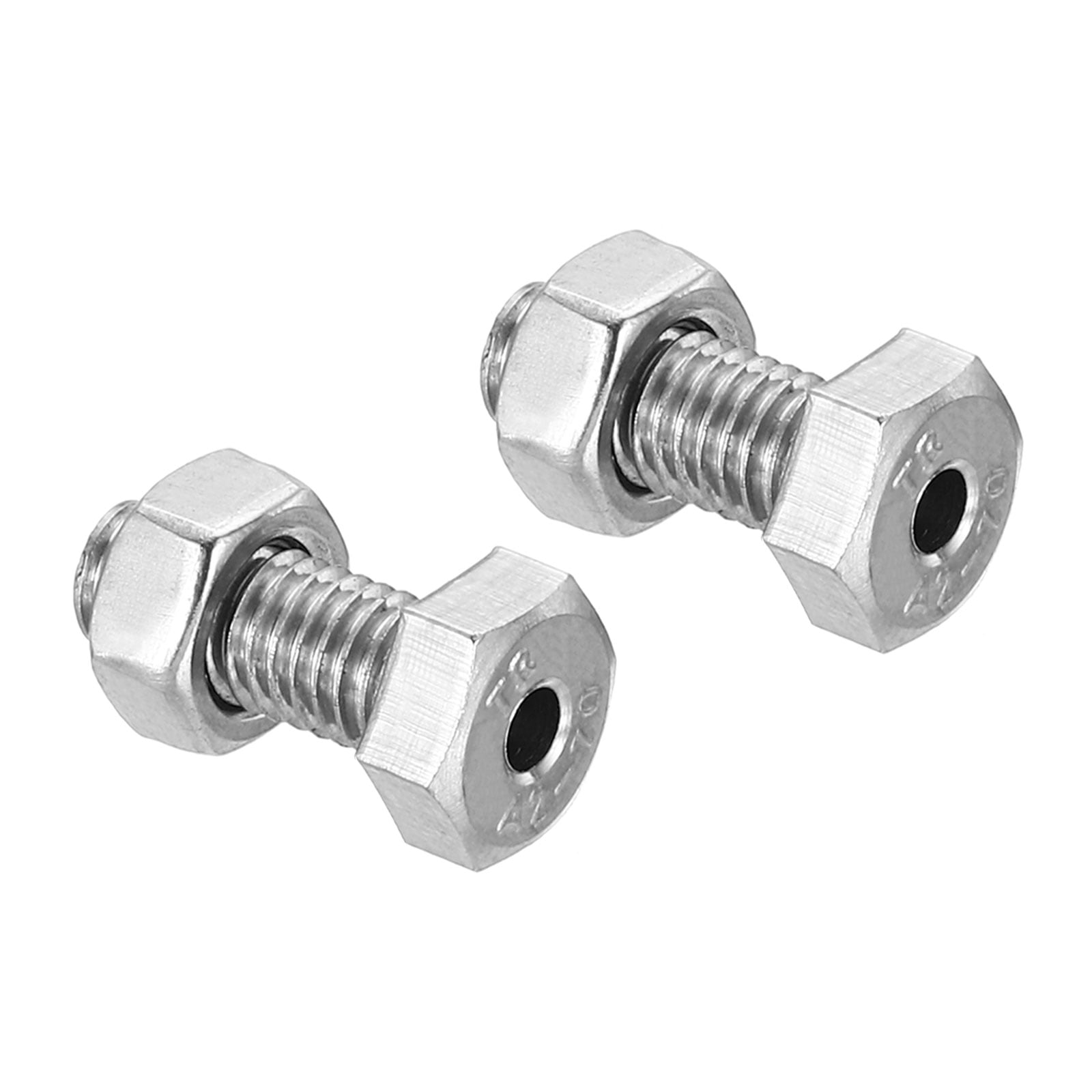 Uxcell M5x12mm Hollow External Hexagon Screw Cylindrical Lamp Threading ...