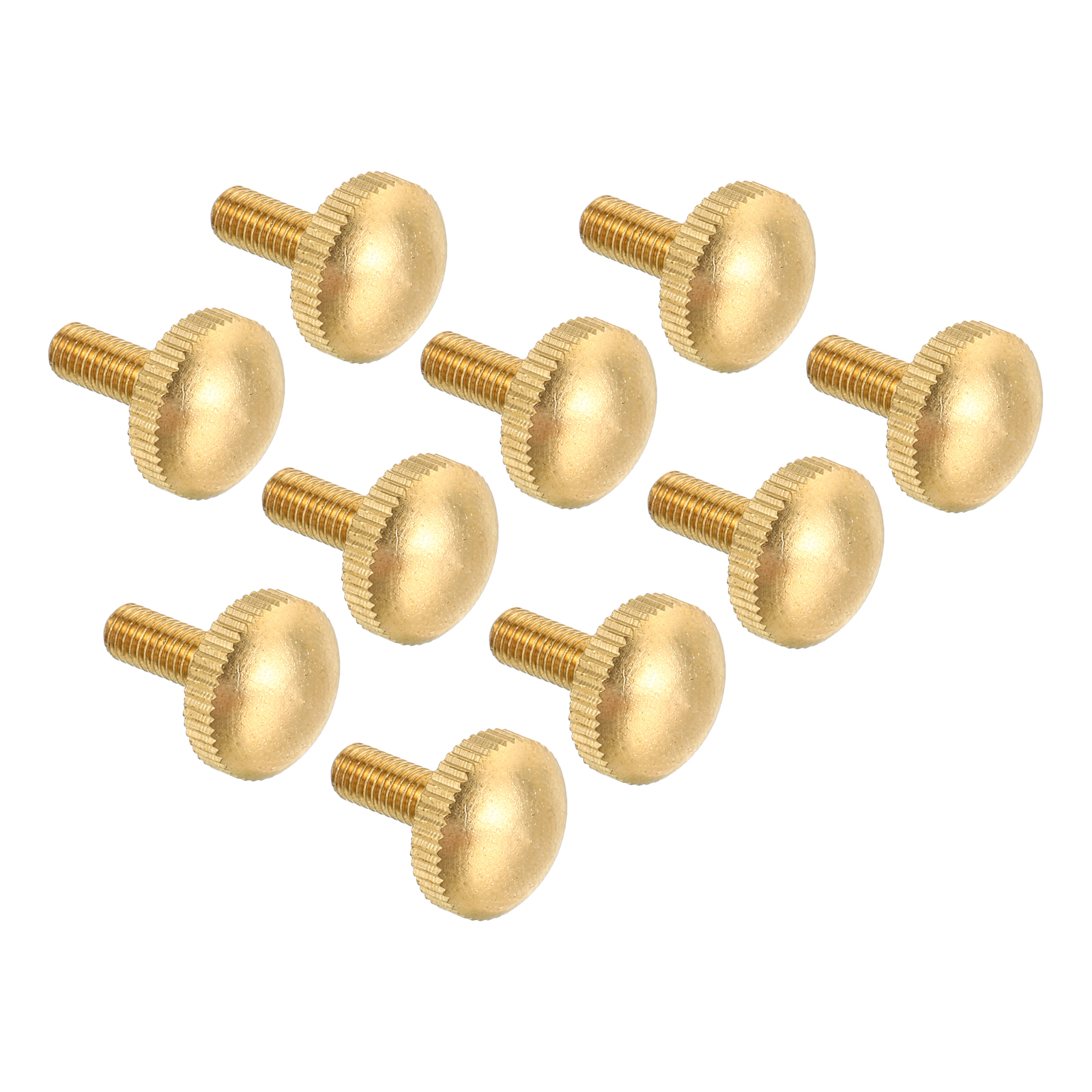 Uxcell M5x15mm Knurled Thumb Screws Flat Brass Bolts Grip Knobs Fasteners for Retro Lamps Lights ...