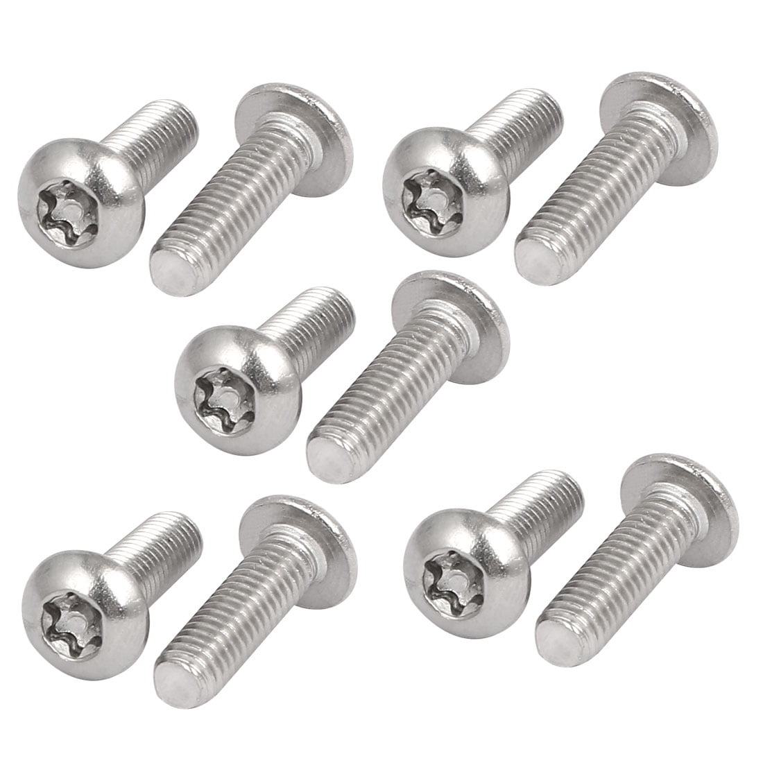 Uxcell M5x16mm 304 Stainless Steel Button Head Torx Security Tamper ...