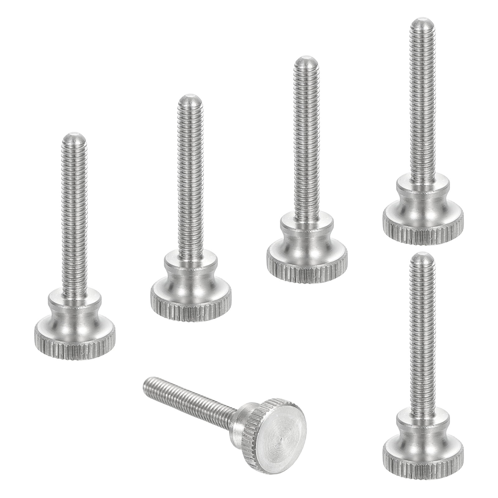 Uxcell M5x25mm Knurled Thumb Screws, 304 Stainless Steel Diamond Head ...