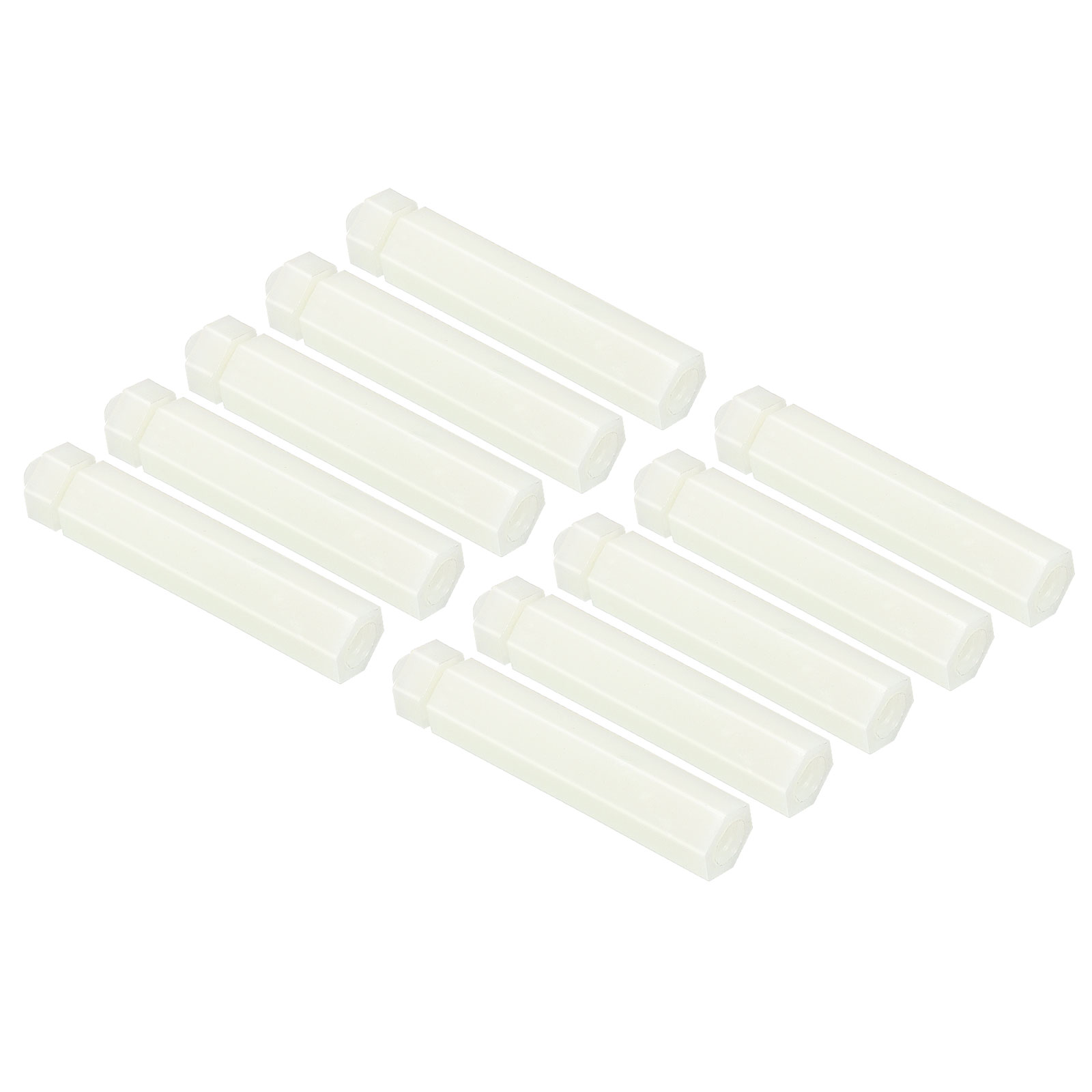 Uxcell M5x40+7mm Nylon Hex Spacer Standoffs PCB Standoff Screws Nuts ...