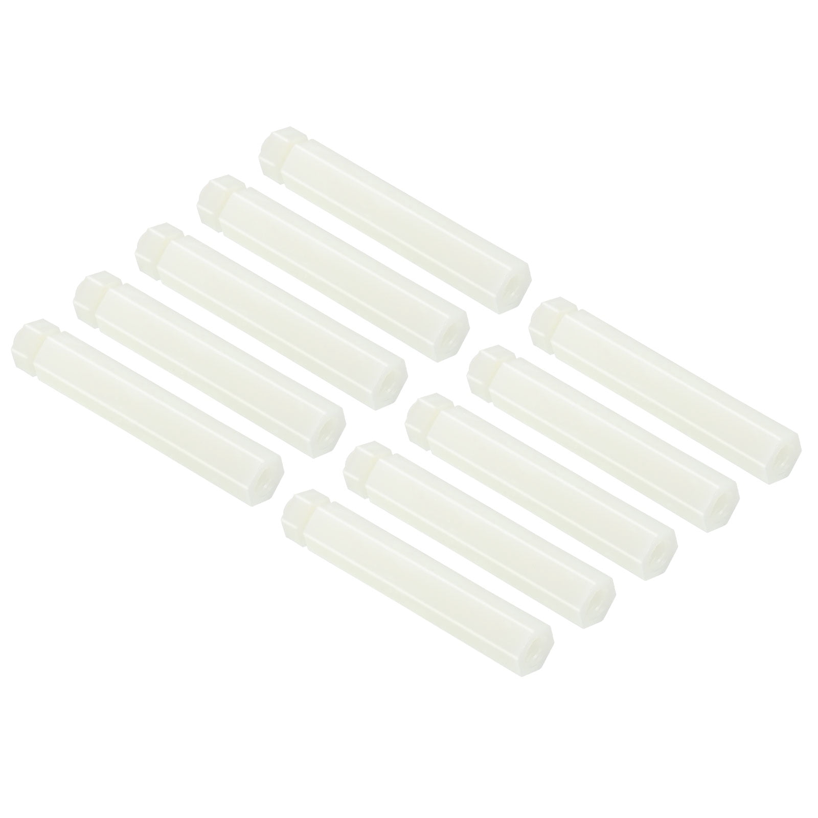 Uxcell M5x50+7mm Nylon Hex Spacer Standoffs PCB Standoff Screws Nuts ...