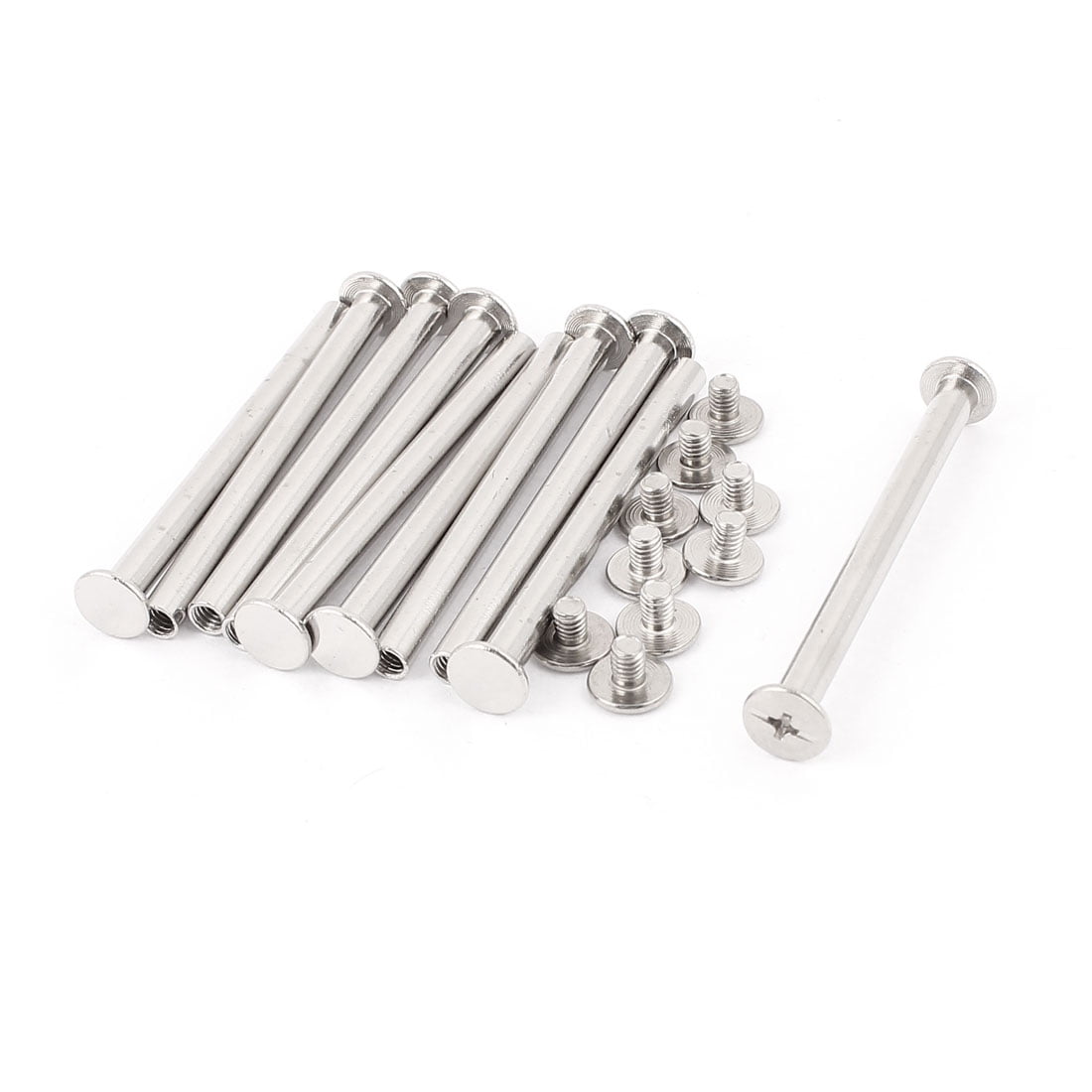 Uxcell M5x60mm Nickel Plated Screw Posts Binding Screws for Document ...