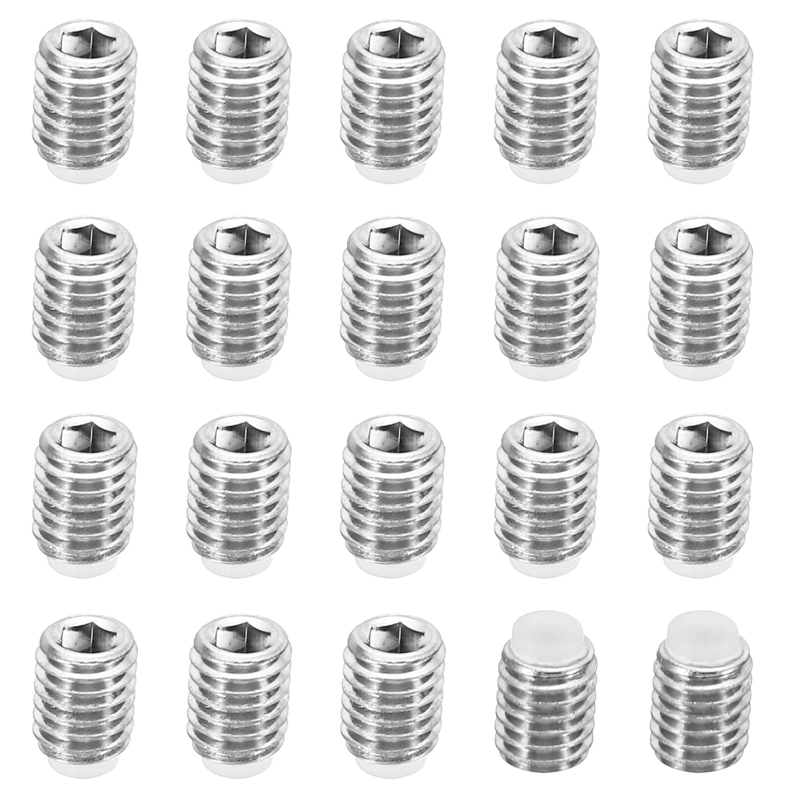 Uxcell M5x6mm Nylon Tip Grub Screw Hex Socket Head Cup Point Anti Slip ...